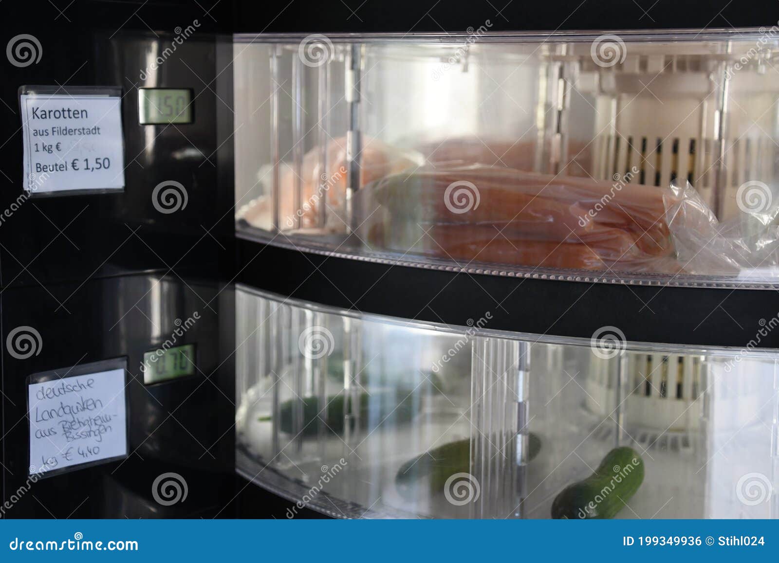 Vending Machine with with Transparent Window Compartments Stock Photo ...
