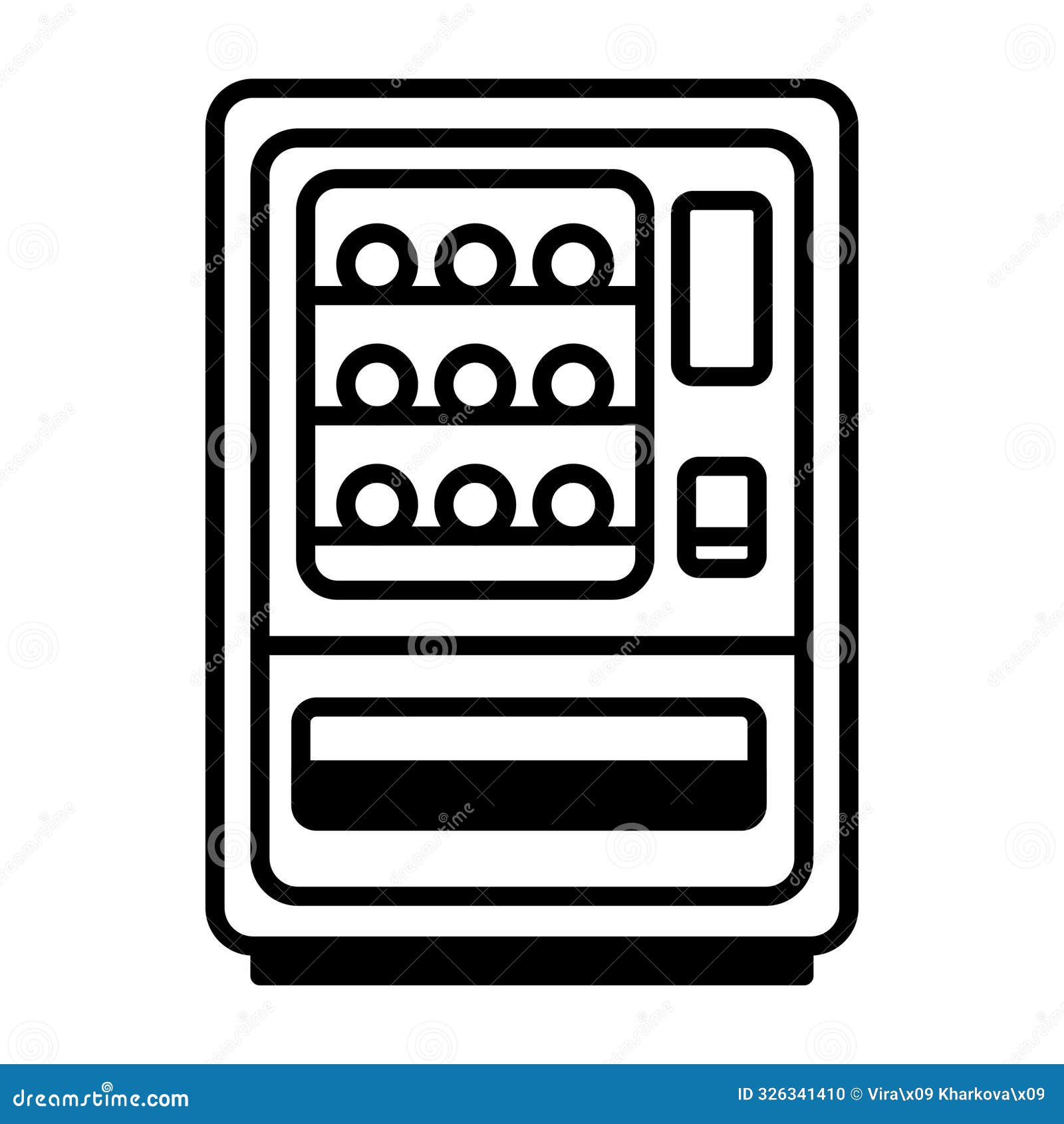 Vending Machineicon. Vending Machine with Snacks and Drinks. Vector ...