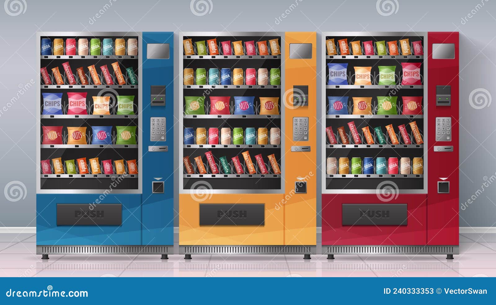 Vending Machines Realistic Vector Illustration Stock Vector ...