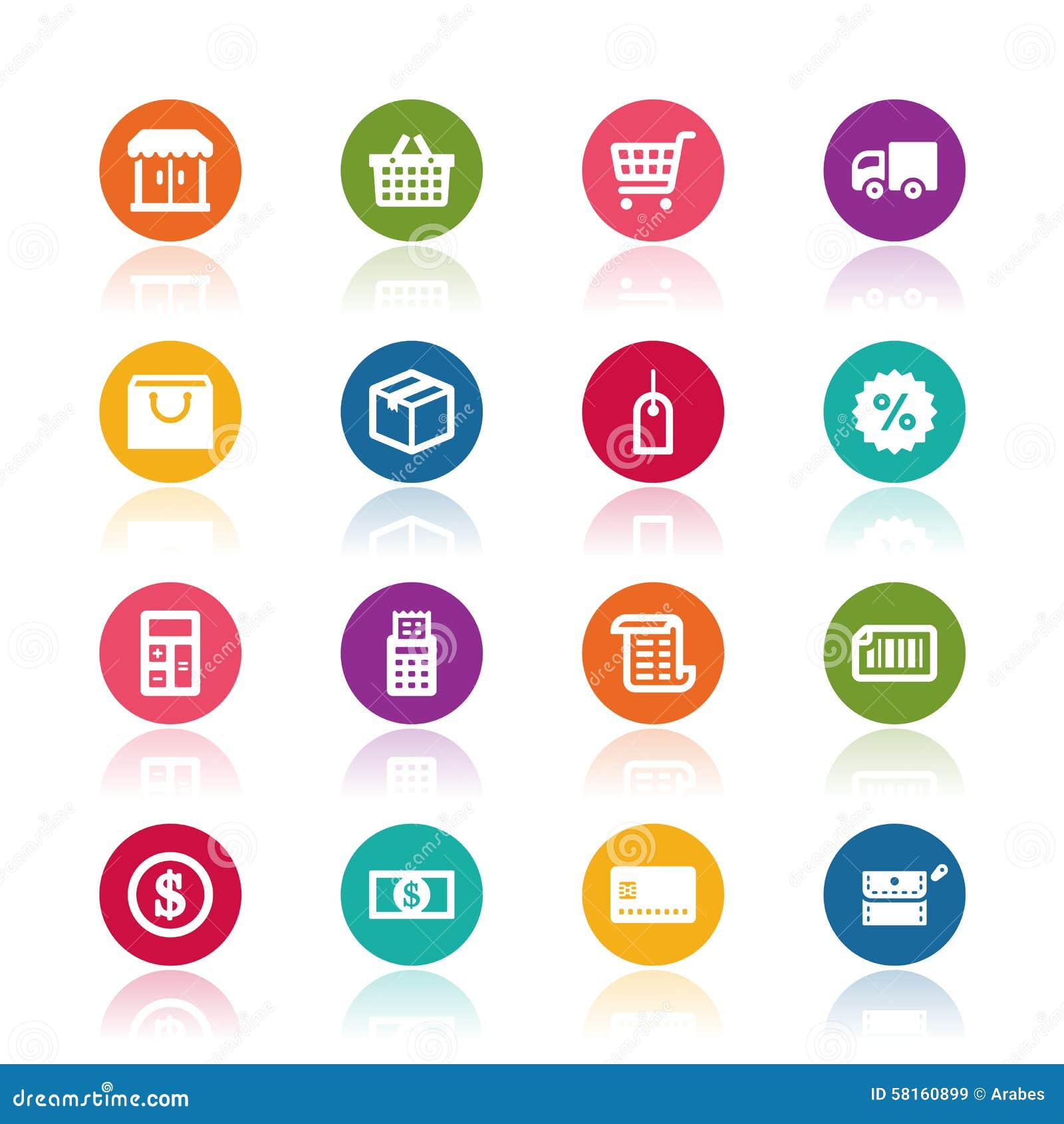 Vendita delle icone illustrazione vettoriale. Illustrazione di ...