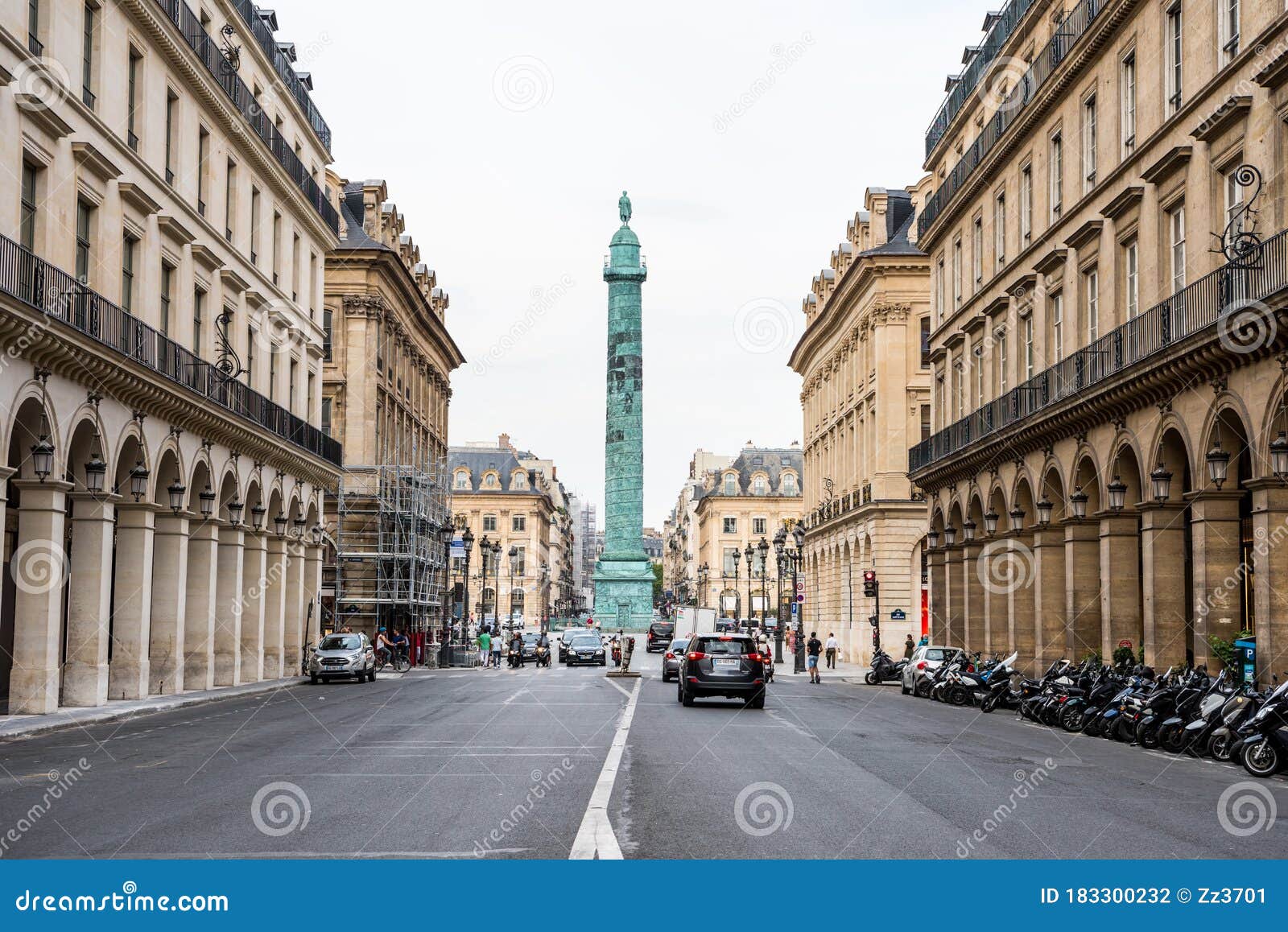 Vendome Column, Which is Started in 1806 at Napoleon`s Direction and ...