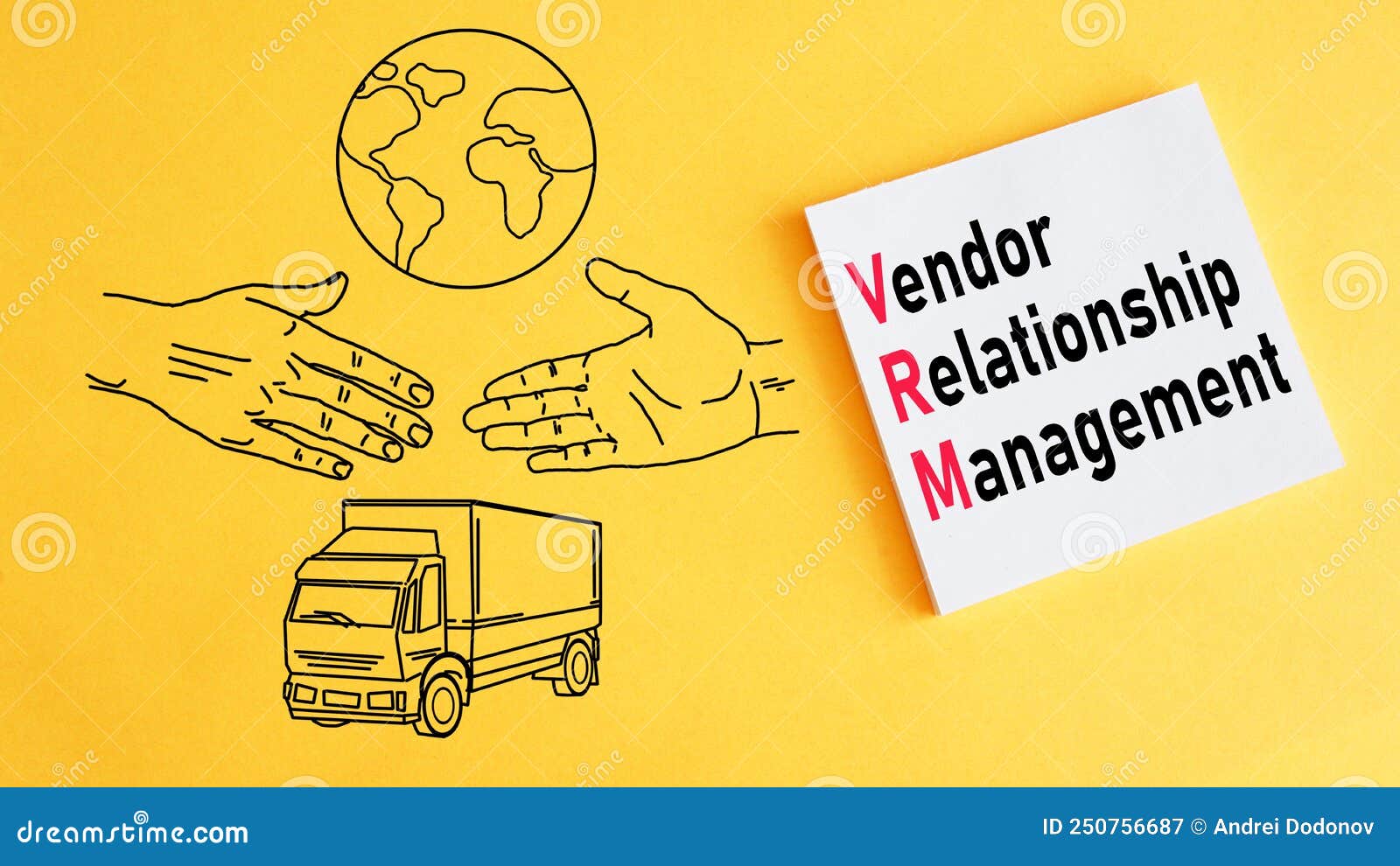 Vendor Relationship Management VRM is Shown Using the Text Stock Image ...