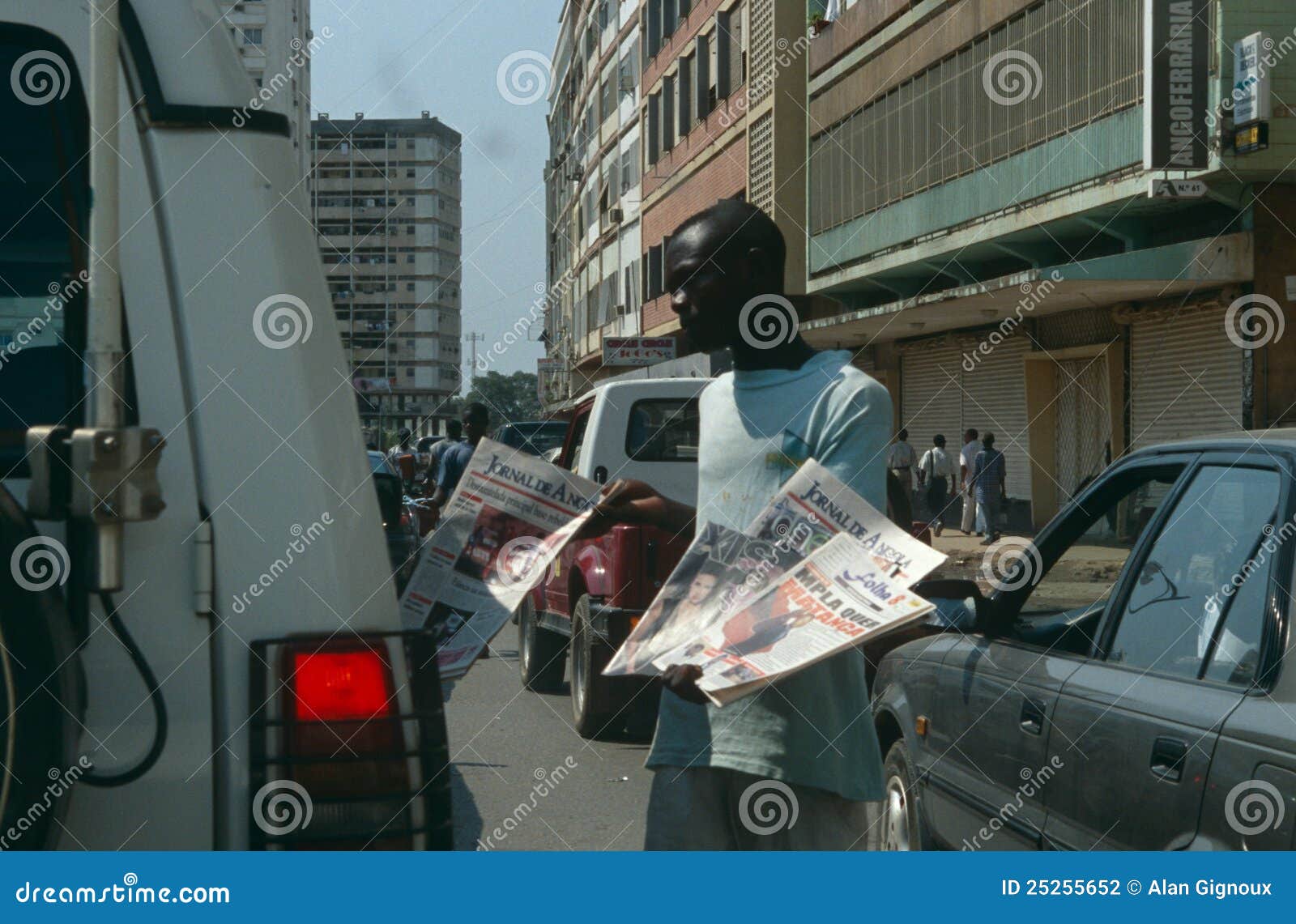 A Vendor Selling in a Street in Angola. Editorial Photography - Image ...