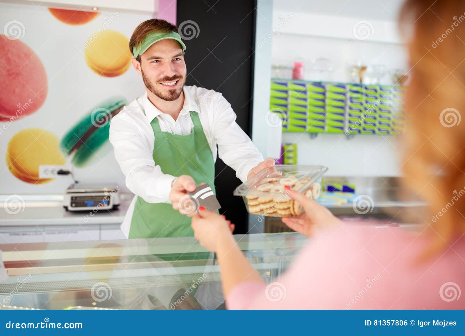 Vendor selling sweets stock photo. Image of female, candy - 81357806