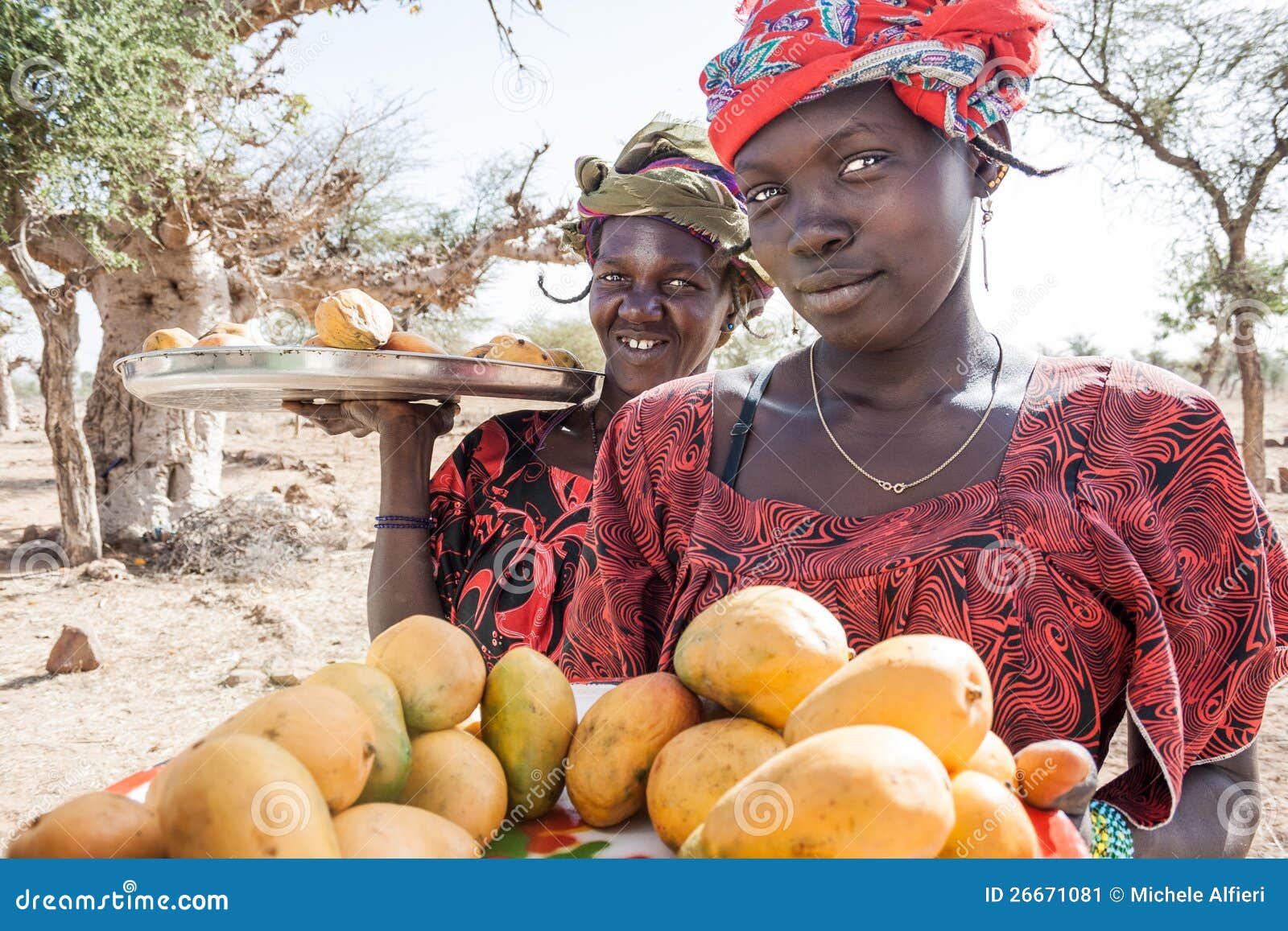 Vendors Along the Way, Mali, Africa. Editorial Photo - Image of orange ...