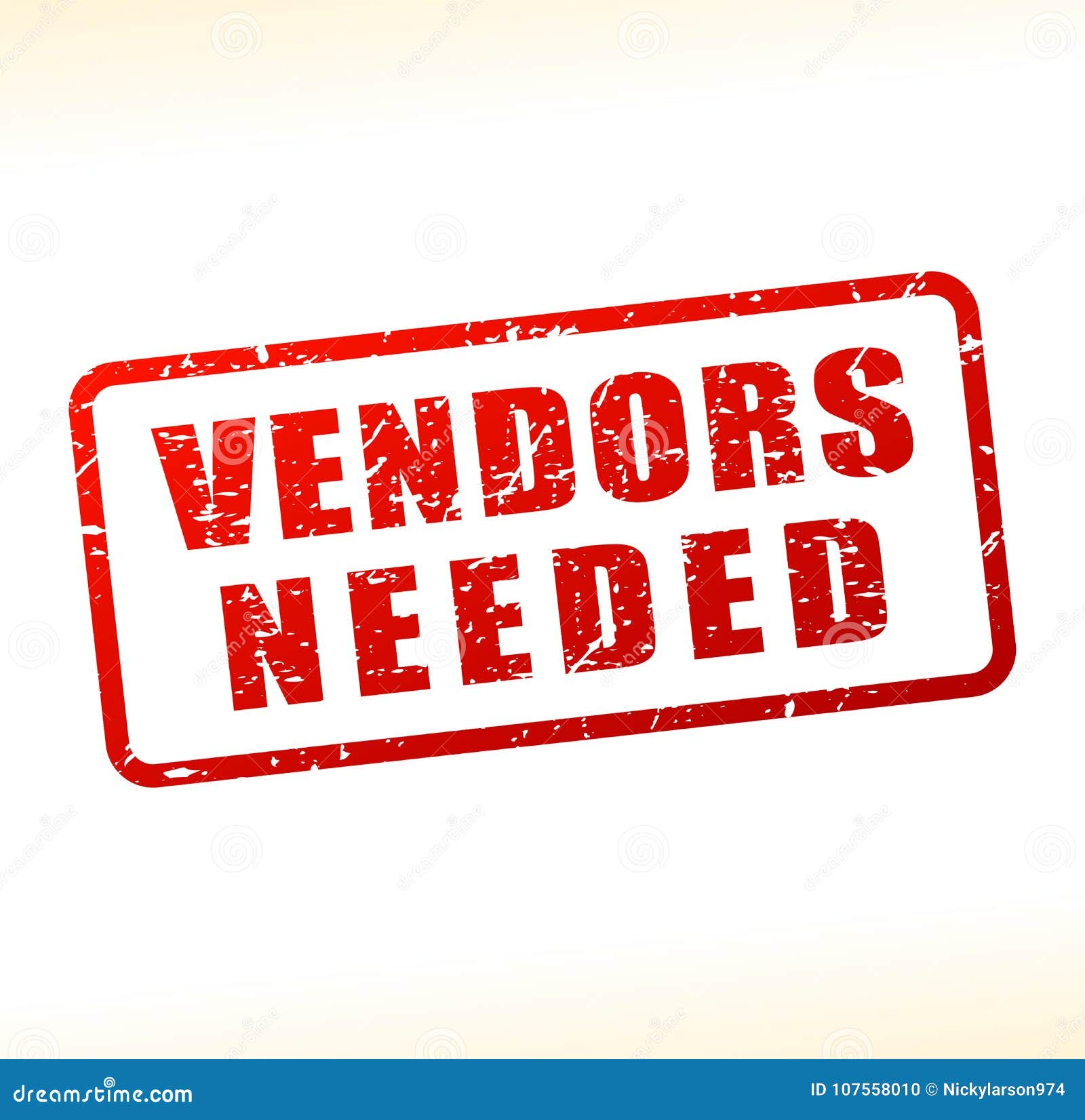 Vendors Needed Text Buffered Stock Vector - Illustration of textured ...