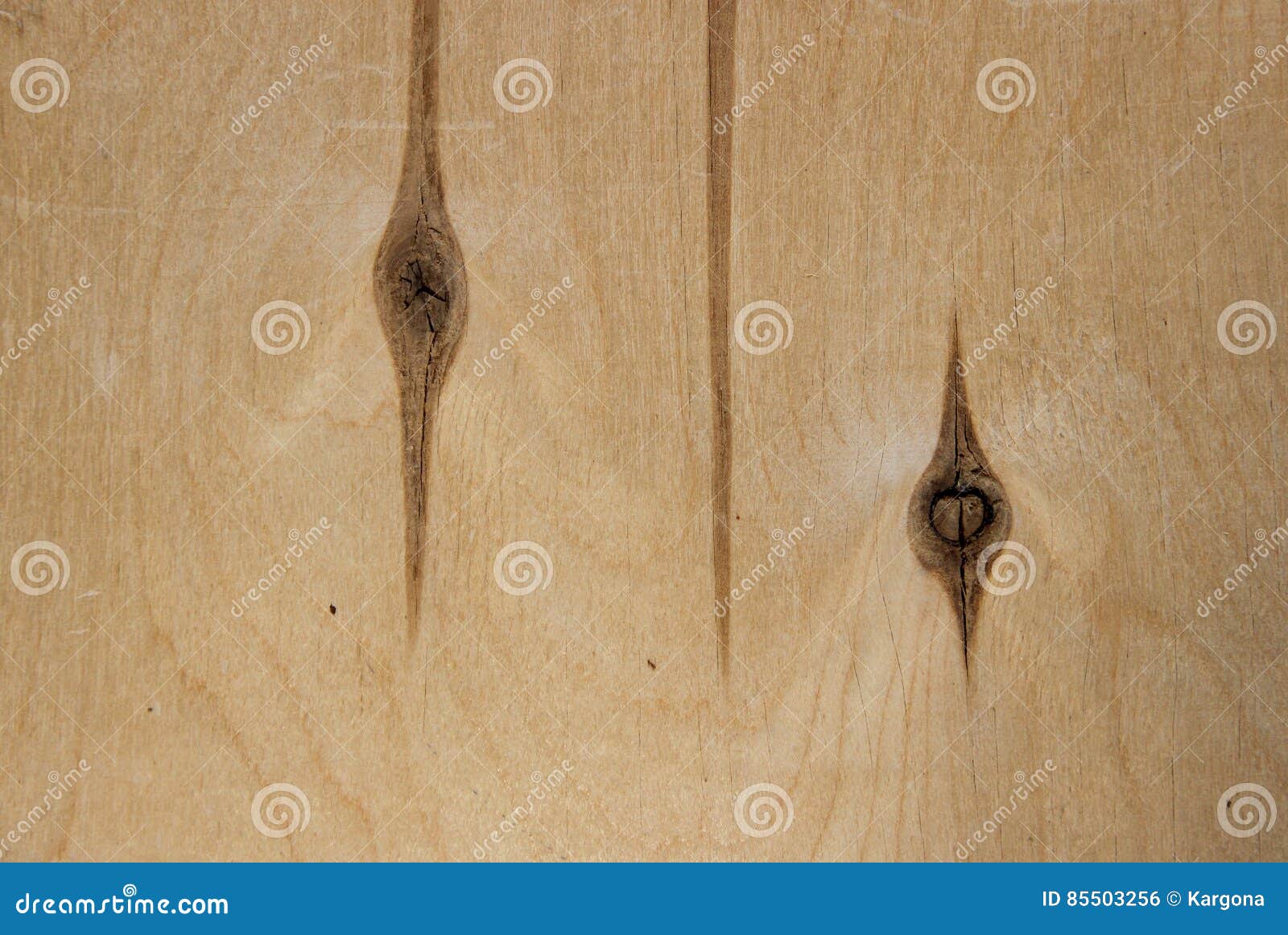 A Veneer Sheet with a Lot of Cracks and Two Large Knots Stock Photo ...