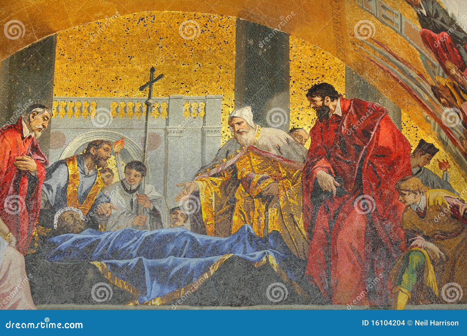 Venerating St Mark stock photo. Image of panel, gospel - 16104204