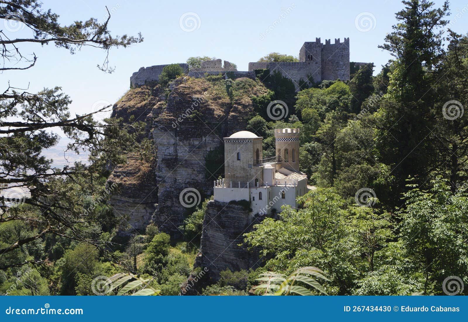 Venere Castle, Erice, Sicily, Italy Stock Photo - Image of wall ...