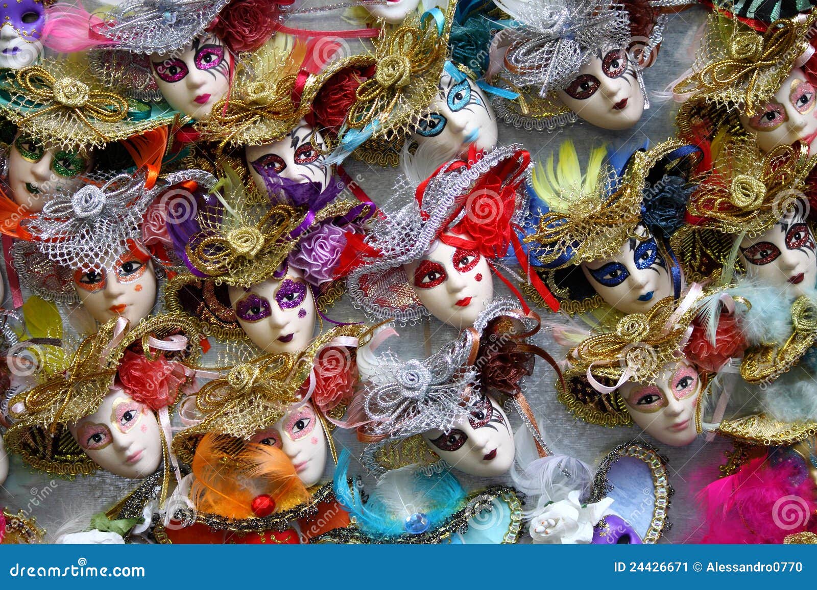Venetiaanse Carnaval Maskers Stock Afbeelding - Image of identiteit ...