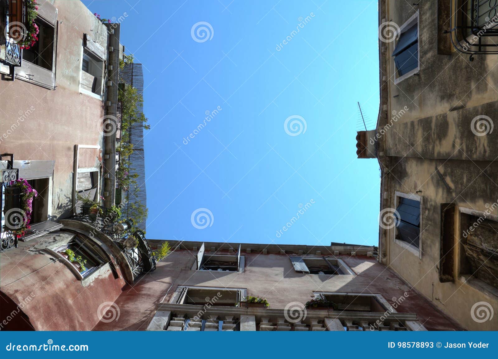 Venetian Architecture Perspective Frames Stock Image - Image of ...