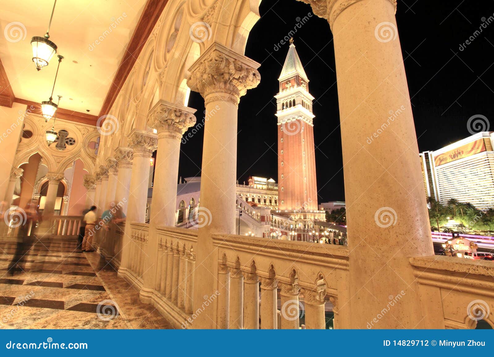 Venetian Balcony Columns and Arches in Las Vegas Editorial Photography ...