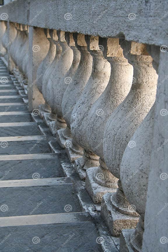 Venetian balustrade stock image. Image of medieval, handrail - 540707