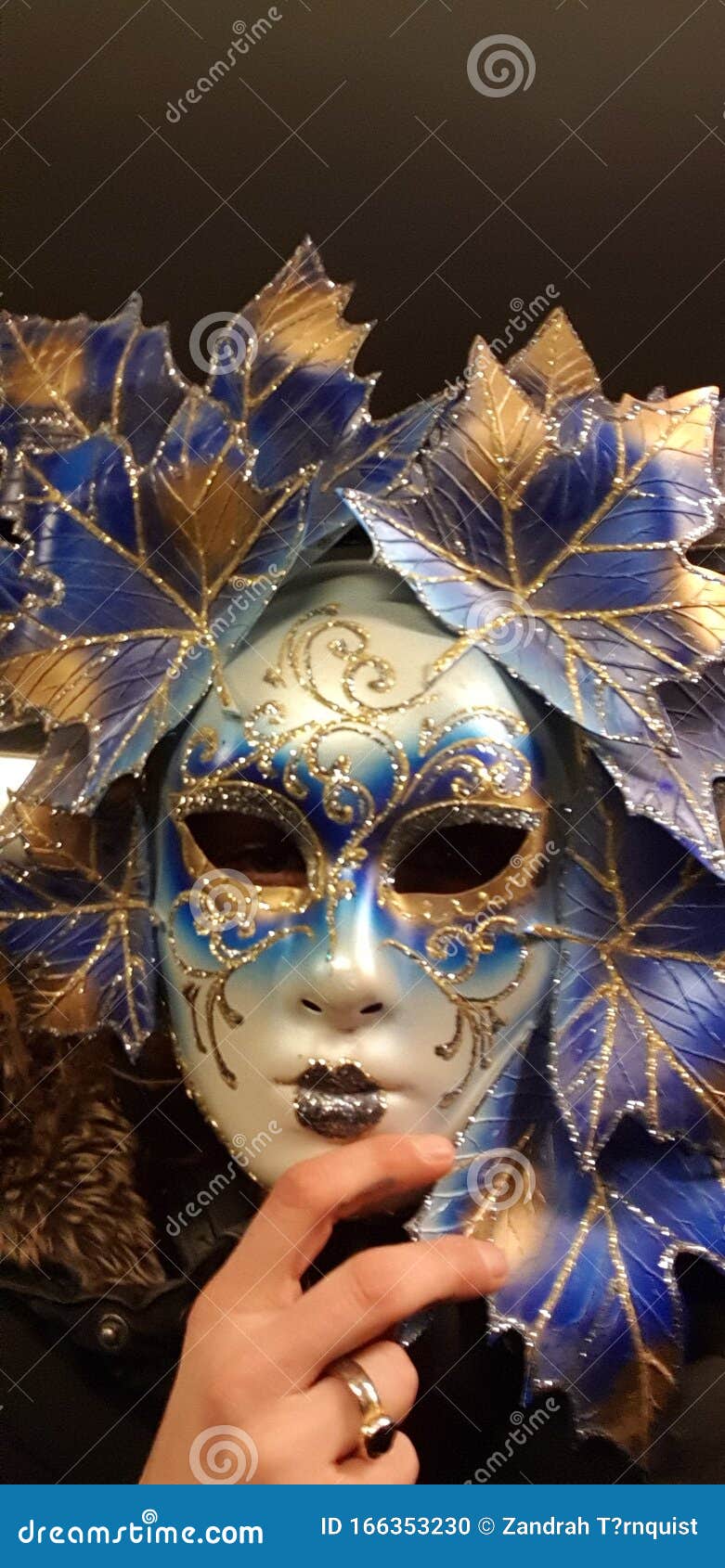 Venetian blue mask stock photo. Image of blue, mask - 166353230