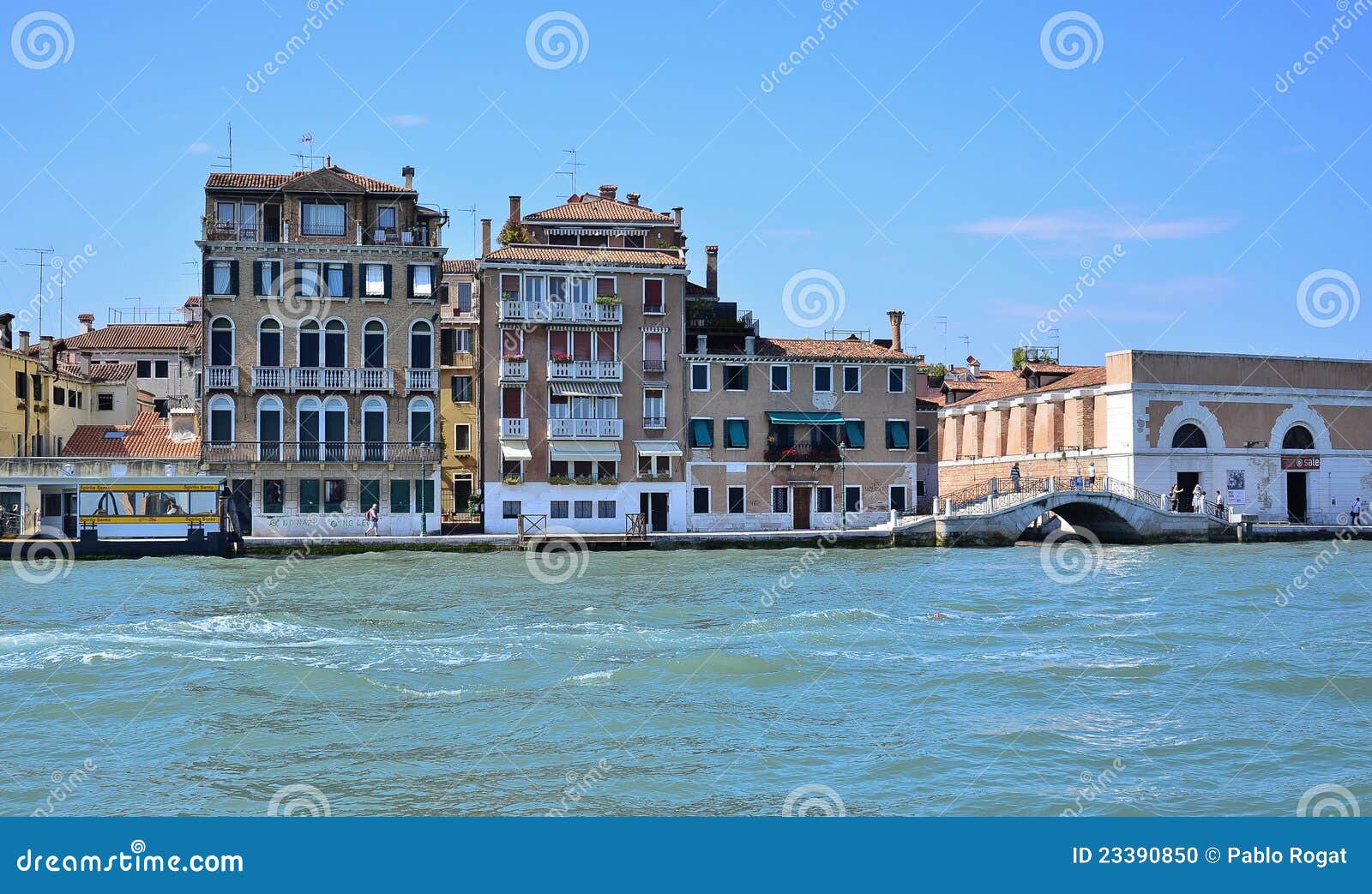 Venetian Buildings from the Sea Stock Photo - Image of adriatic, scene ...