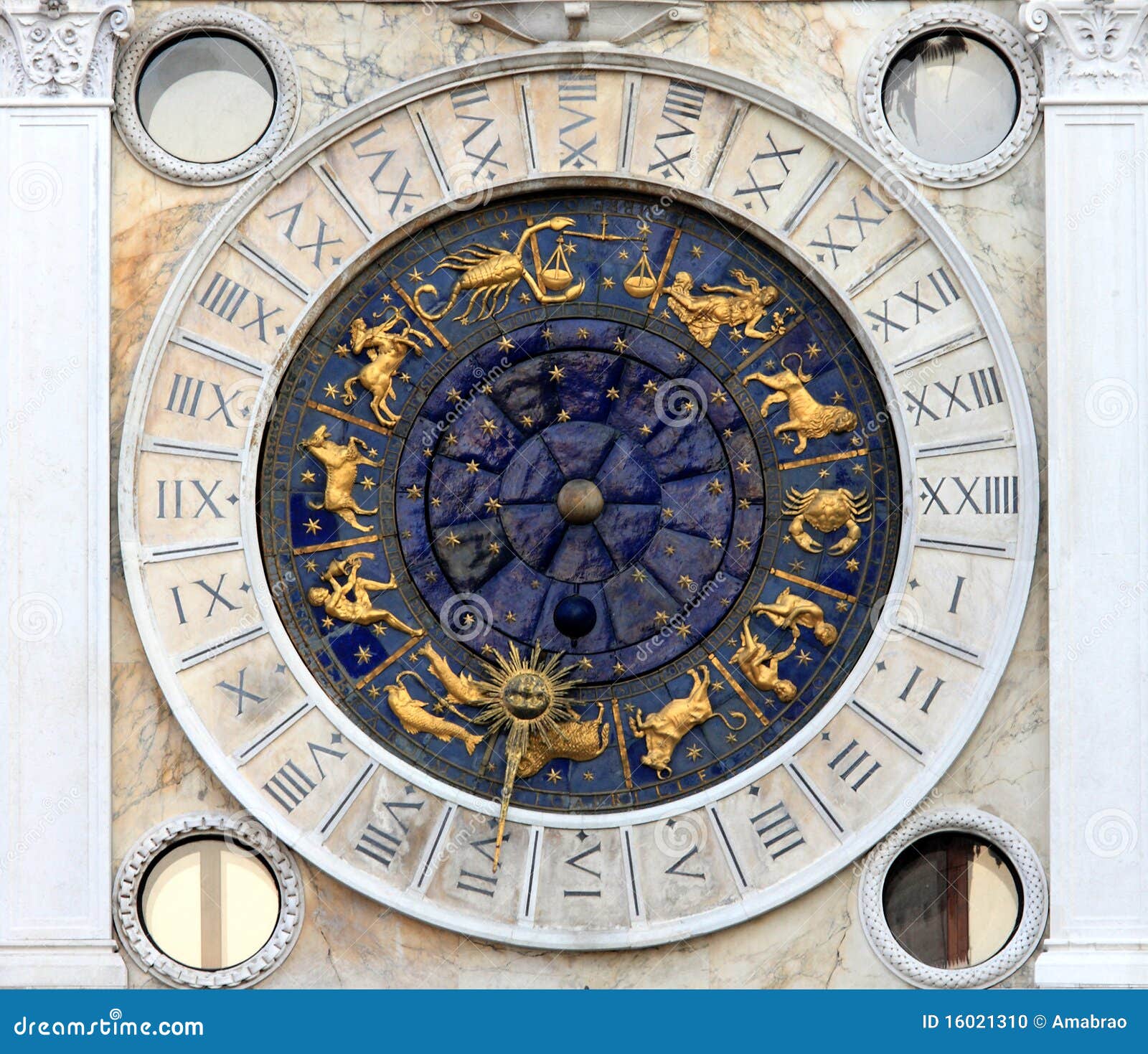 Venetian clock stock photo. Image of mechanism, solar - 16021310