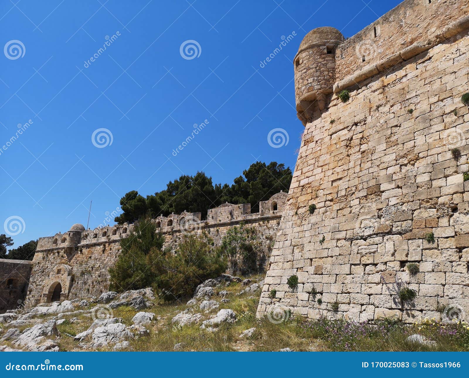 Fortezza, Rethymnon, Crete stock image. Image of tourism - 170025083