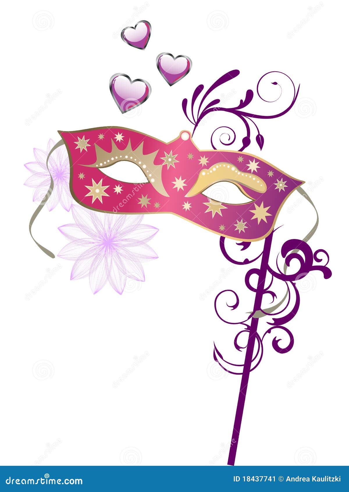 Venetian mask stock illustration. Illustration of beauty - 18437741