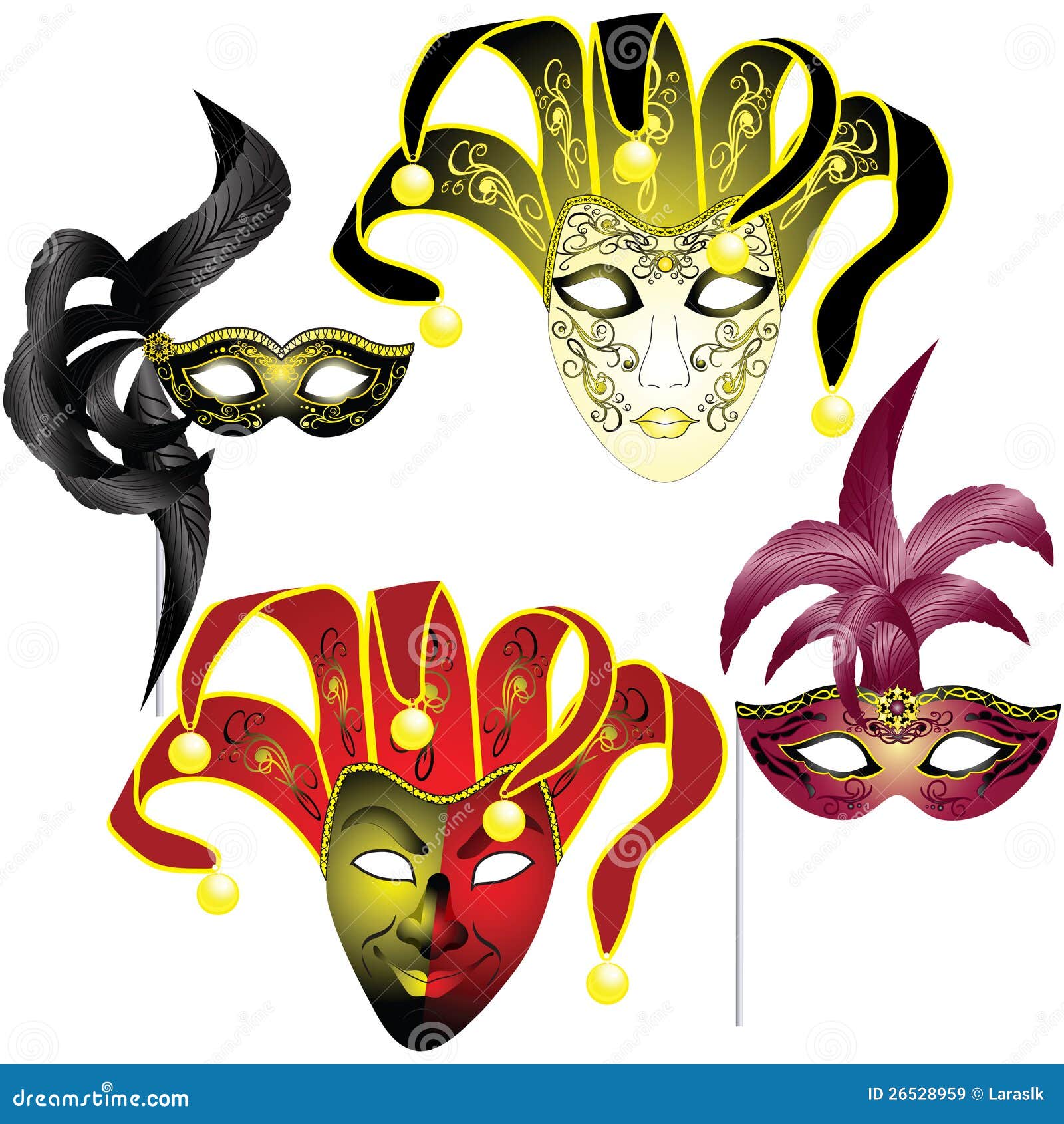 Venetian Mask Cartoon Vector | CartoonDealer.com #26528959