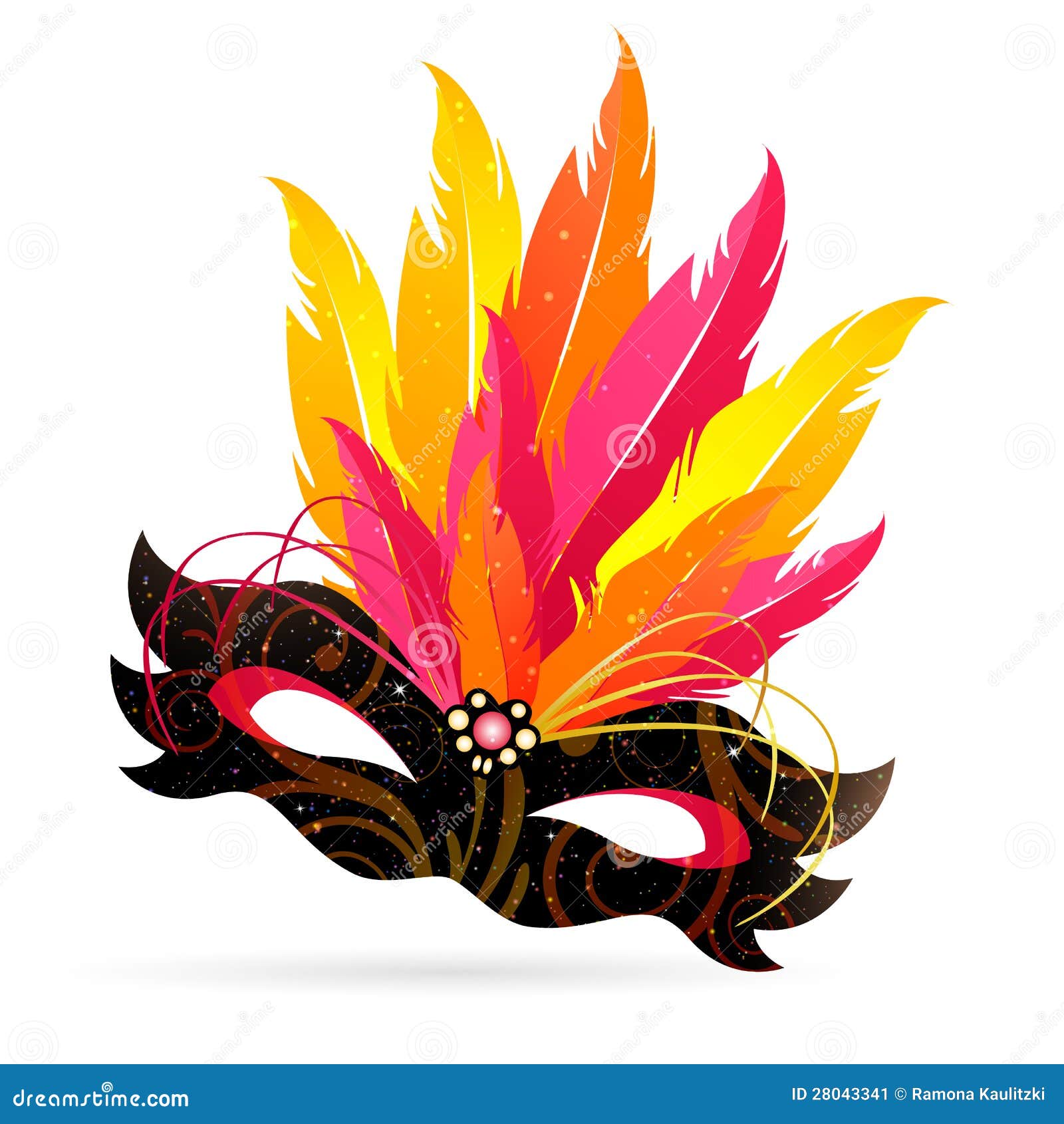 Venetian Mask stock illustration. Illustration of black - 28043341