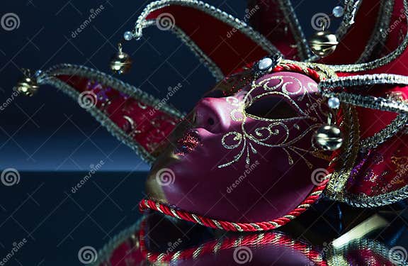 Venetian mask with bells stock image. Image of italy - 27091331