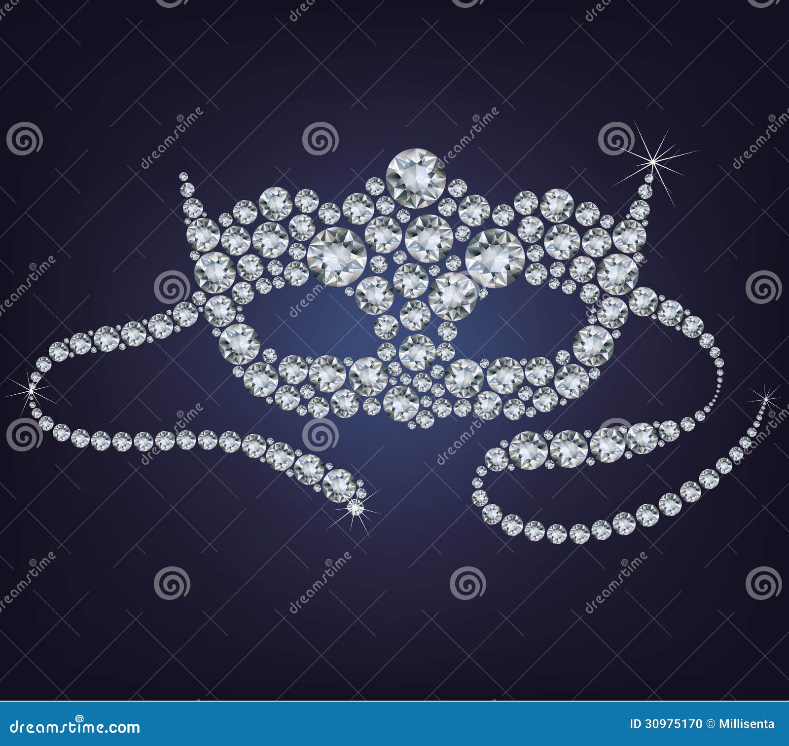 Venetian Mask Made from Diamonds. Stock Vector - Illustration of ...