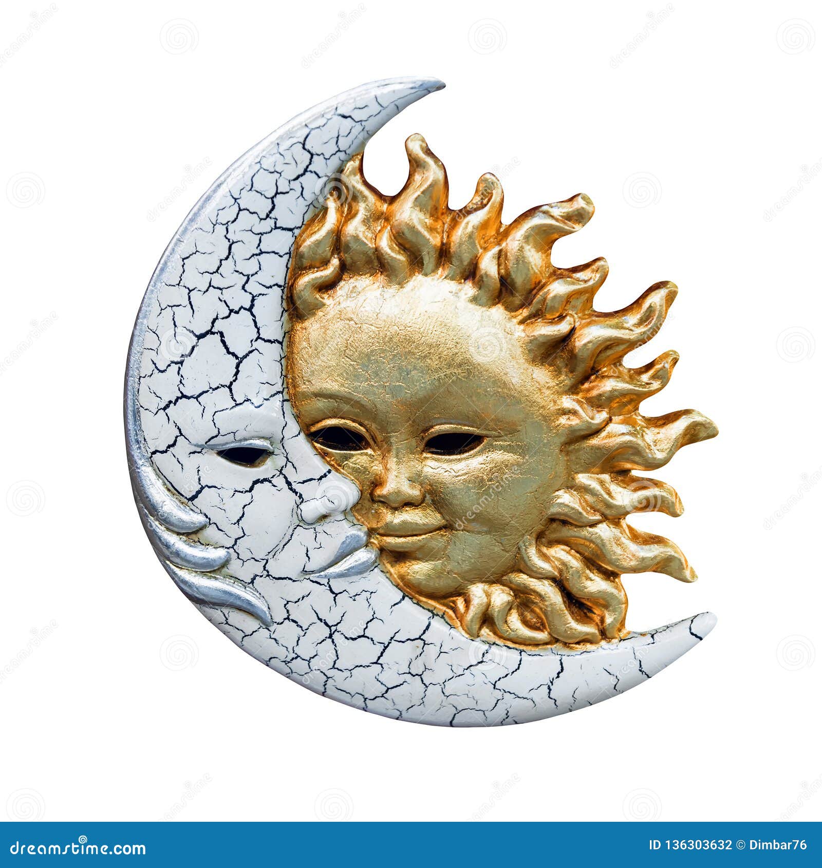 Venetian mask sun and moon stock photo. Image of beauty - 136303632