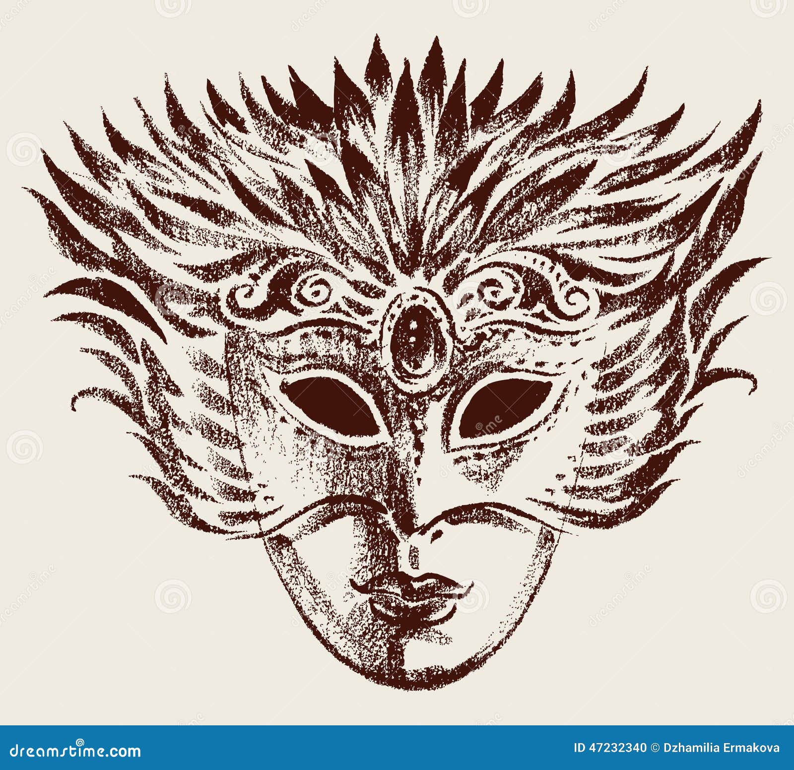 Venetian mask stock vector. Illustration of effect, human - 47232340