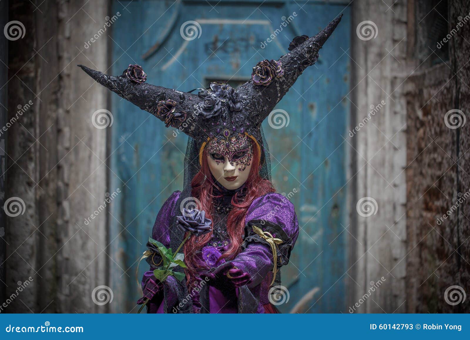 Venetian Masked Model stock image. Image of italy, carnival - 60142793