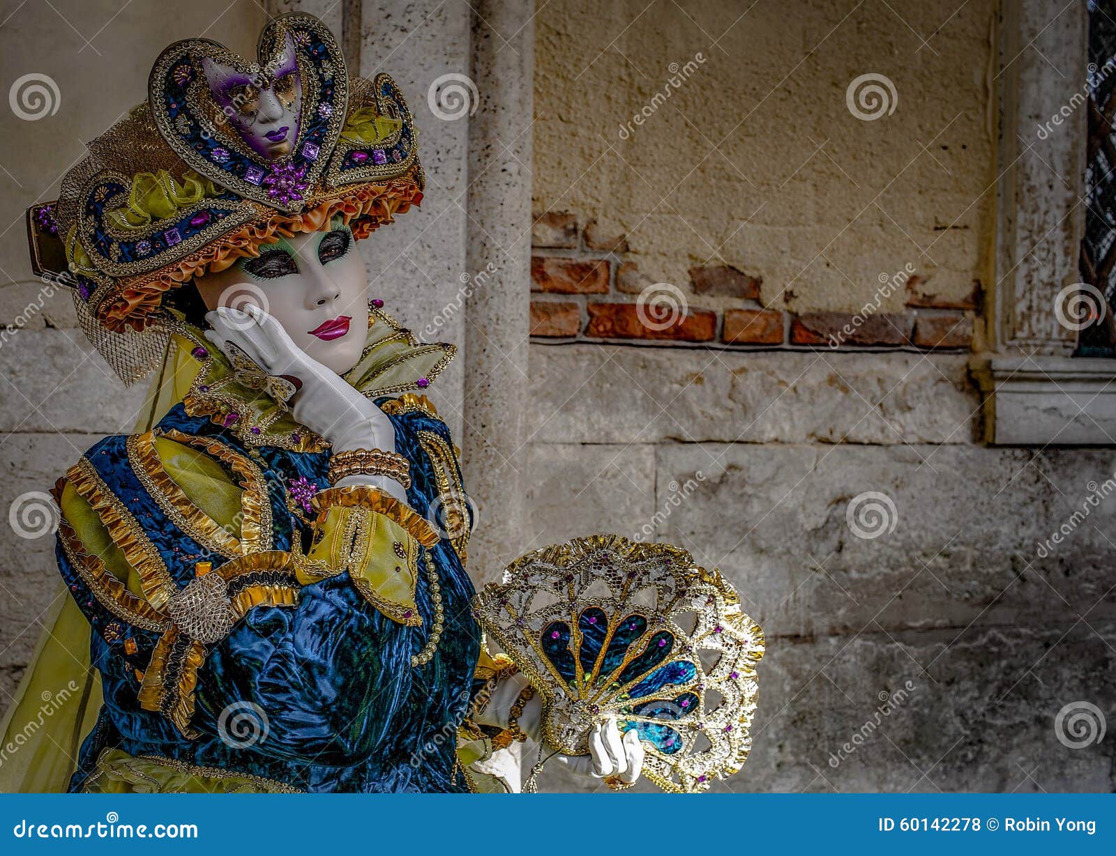 Venetian Masked Models stock photo. Image of carnival - 60142278