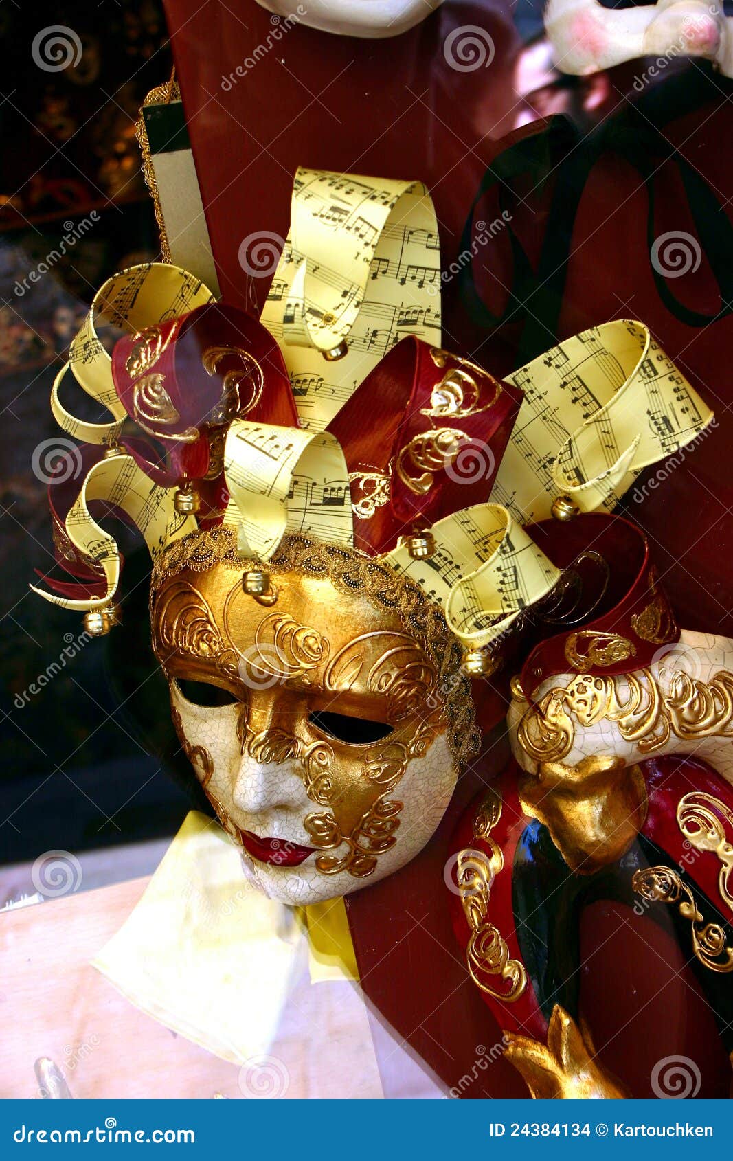 Venetian music mask stock photo. Image of historic, beautiful - 24384134
