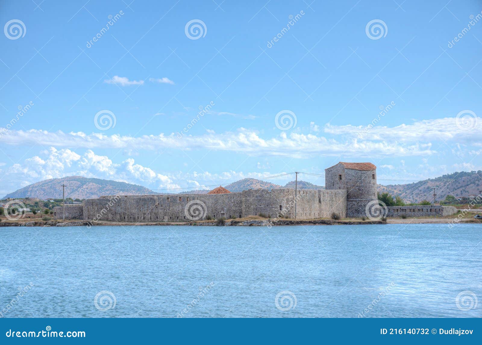 Venetian Triangle Castle at Butrint, Albania Stock Photo - Image of ...