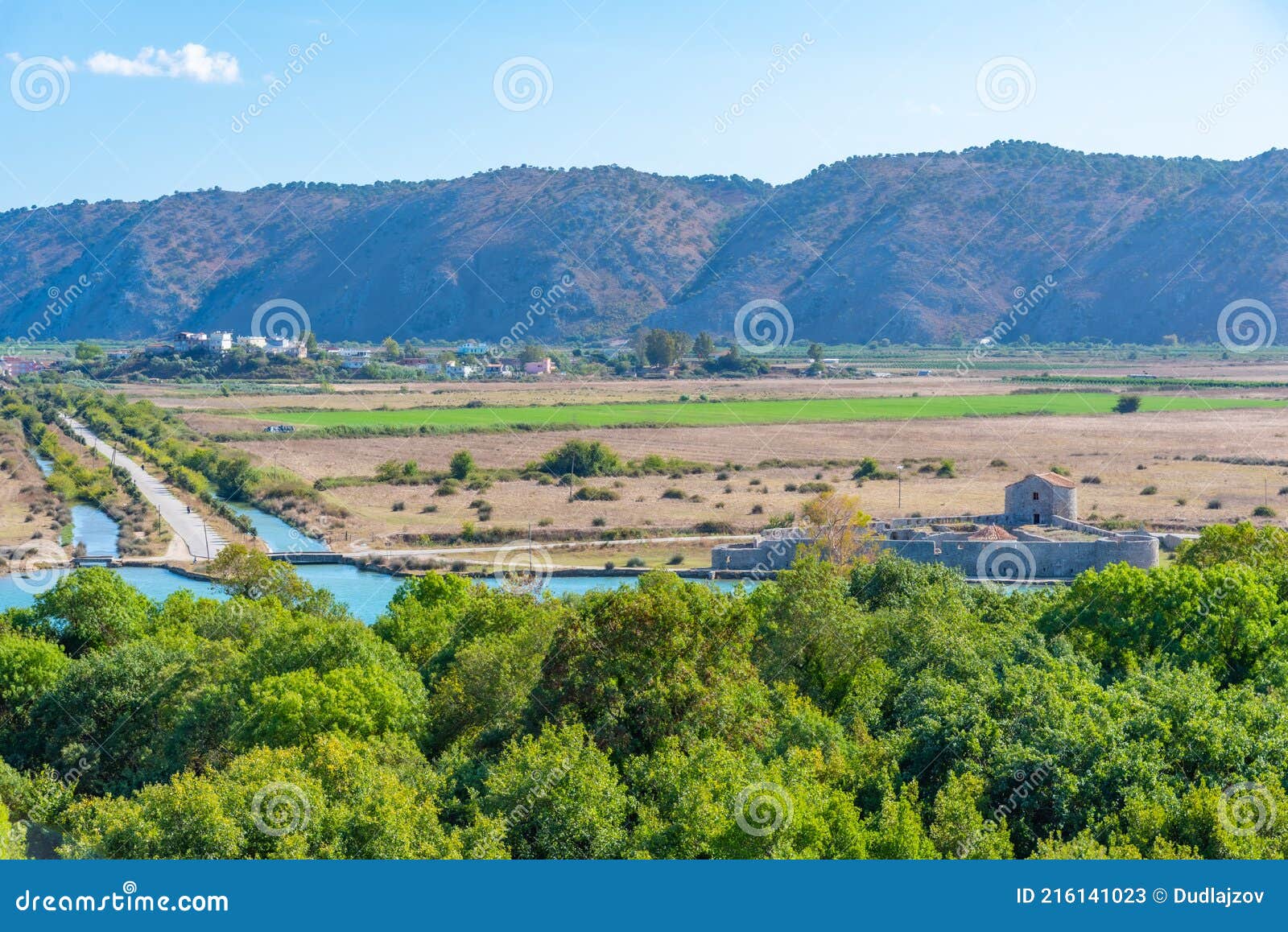 Venetian Triangle Castle at Butrint, Albania Stock Image - Image of ...