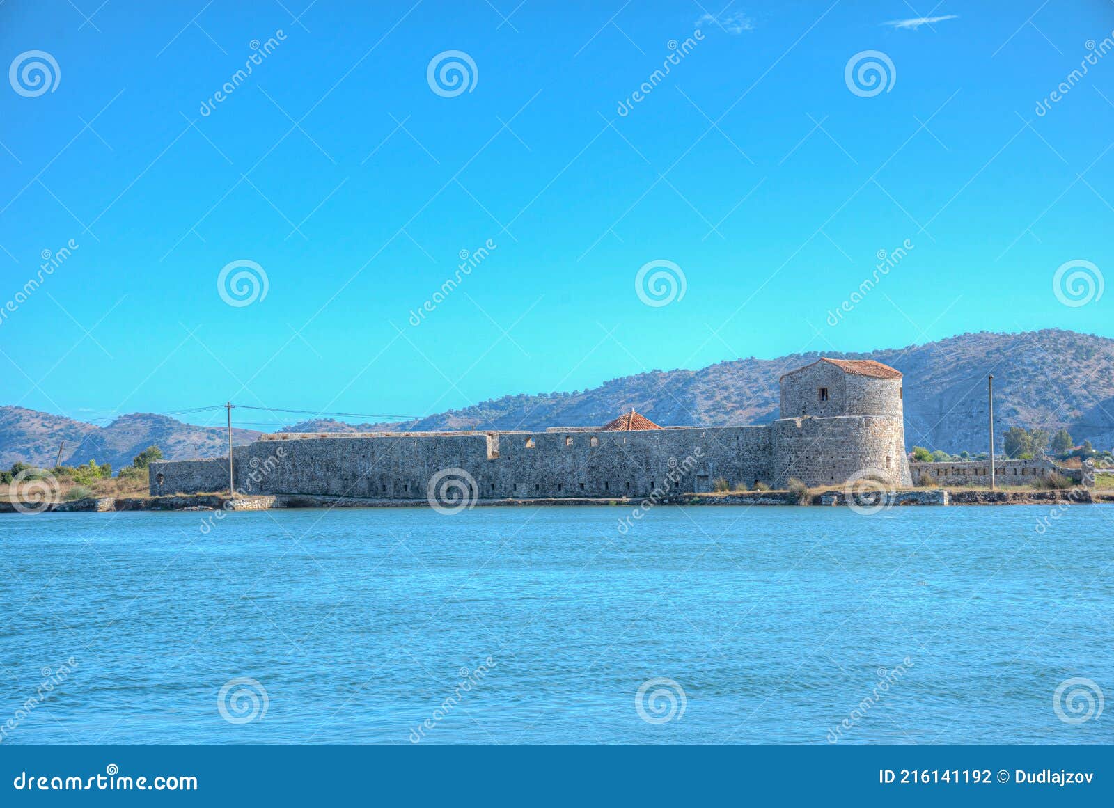 Venetian Triangle Castle at Butrint, Albania Stock Photo - Image of ...