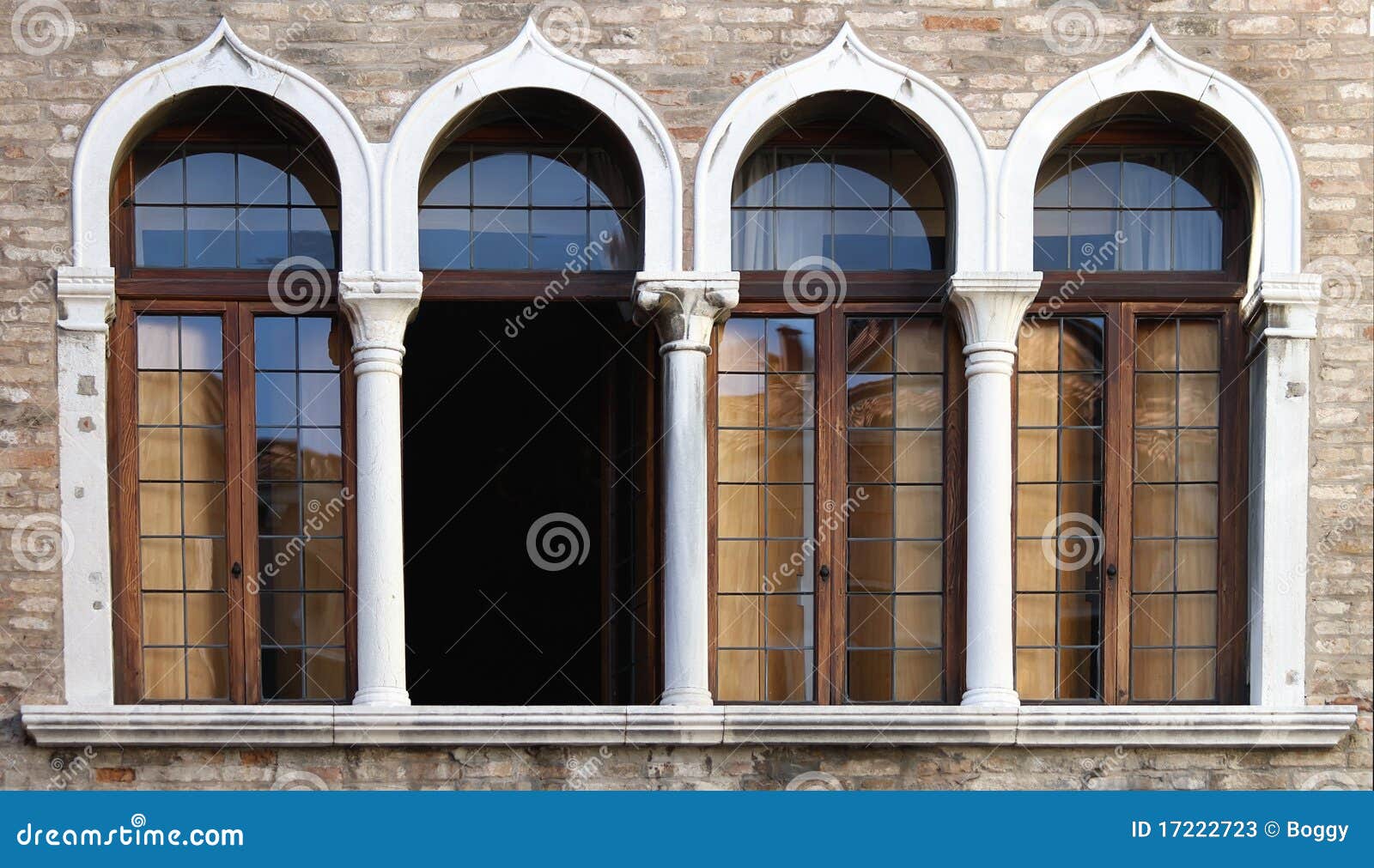 Venetian windows stock image. Image of culture, painted - 17222723