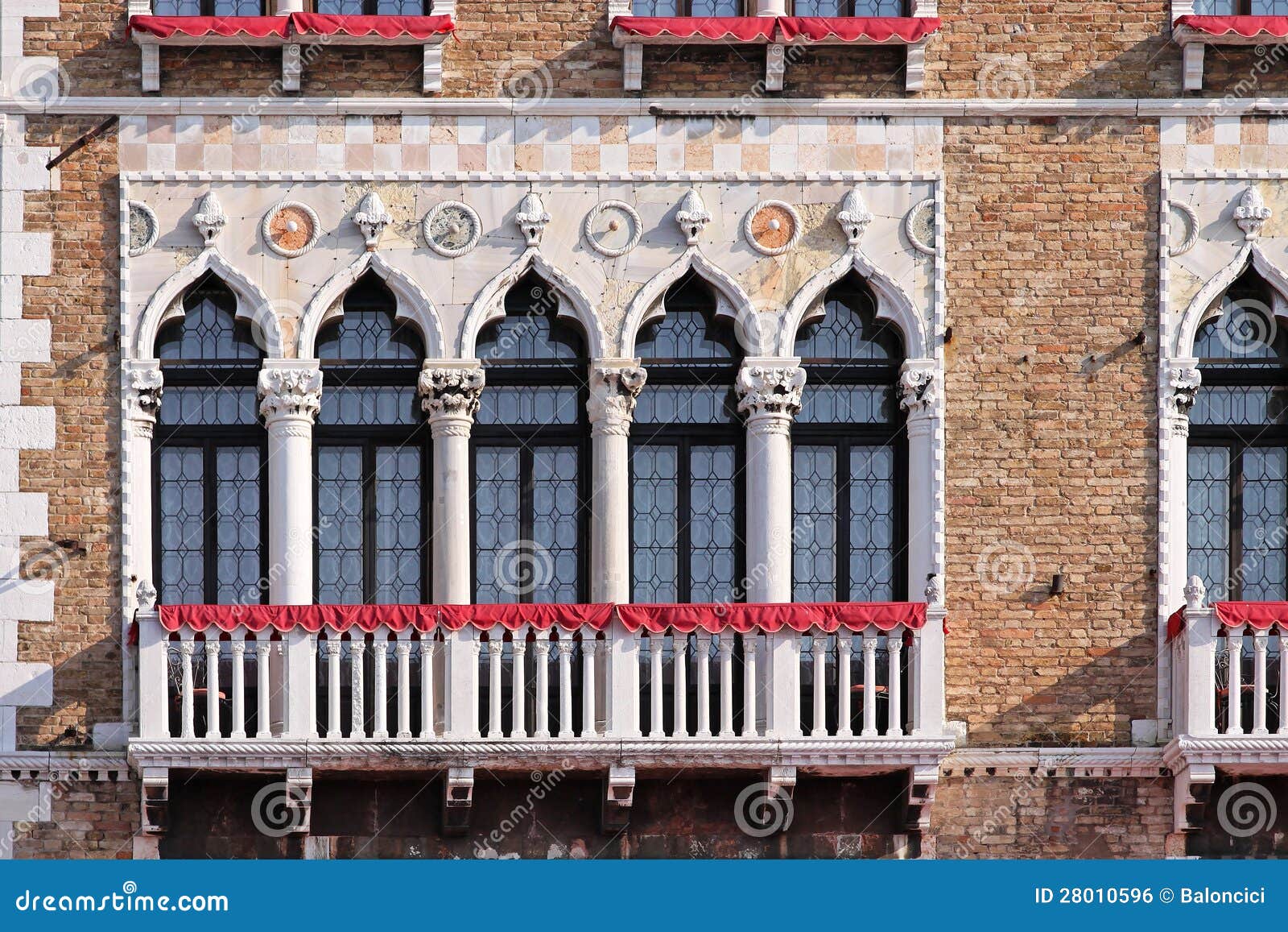 Venetian windows stock photo. Image of marble, venice - 28010596