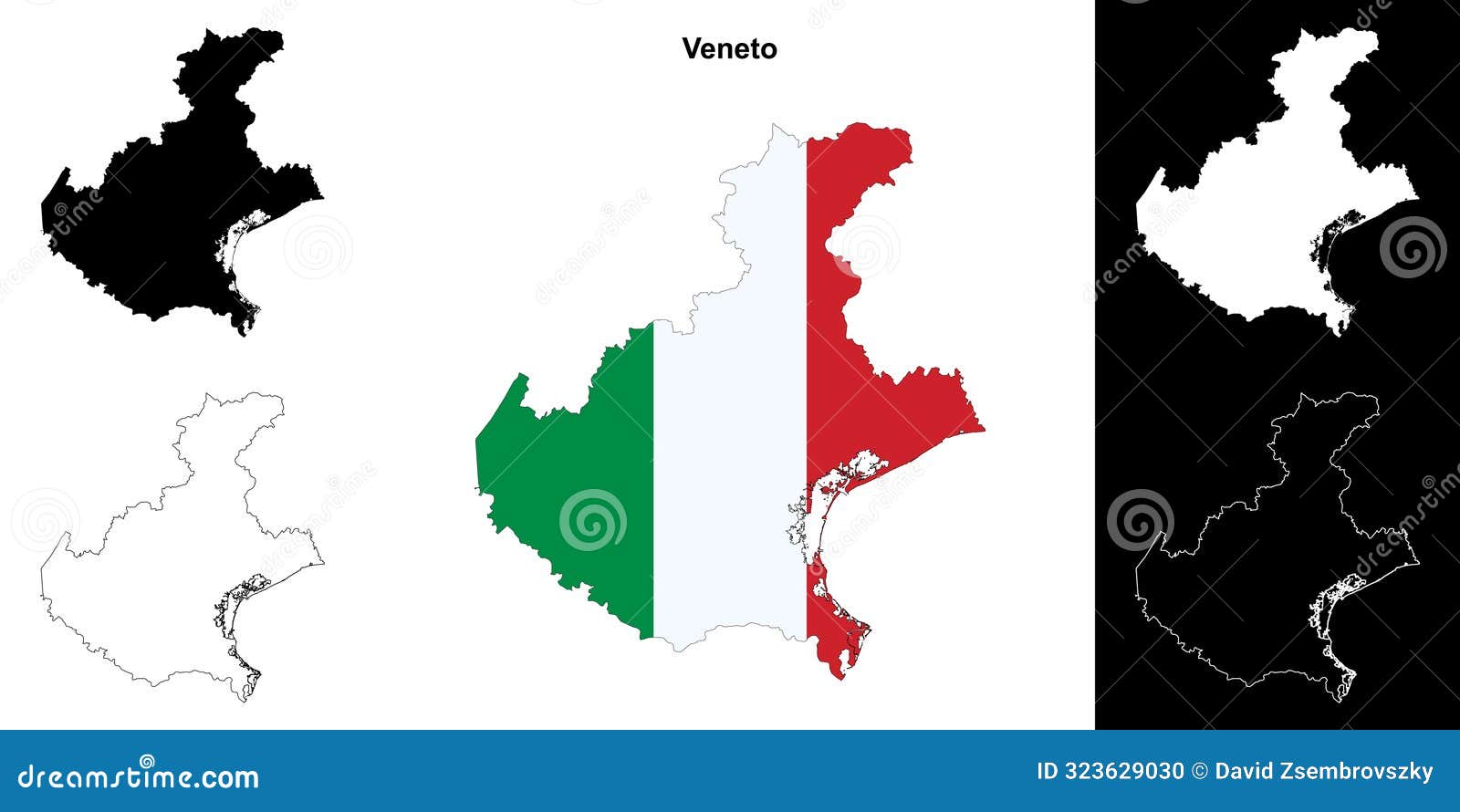 Veneto Outline Map Vector Illustration | CartoonDealer.com #323629030