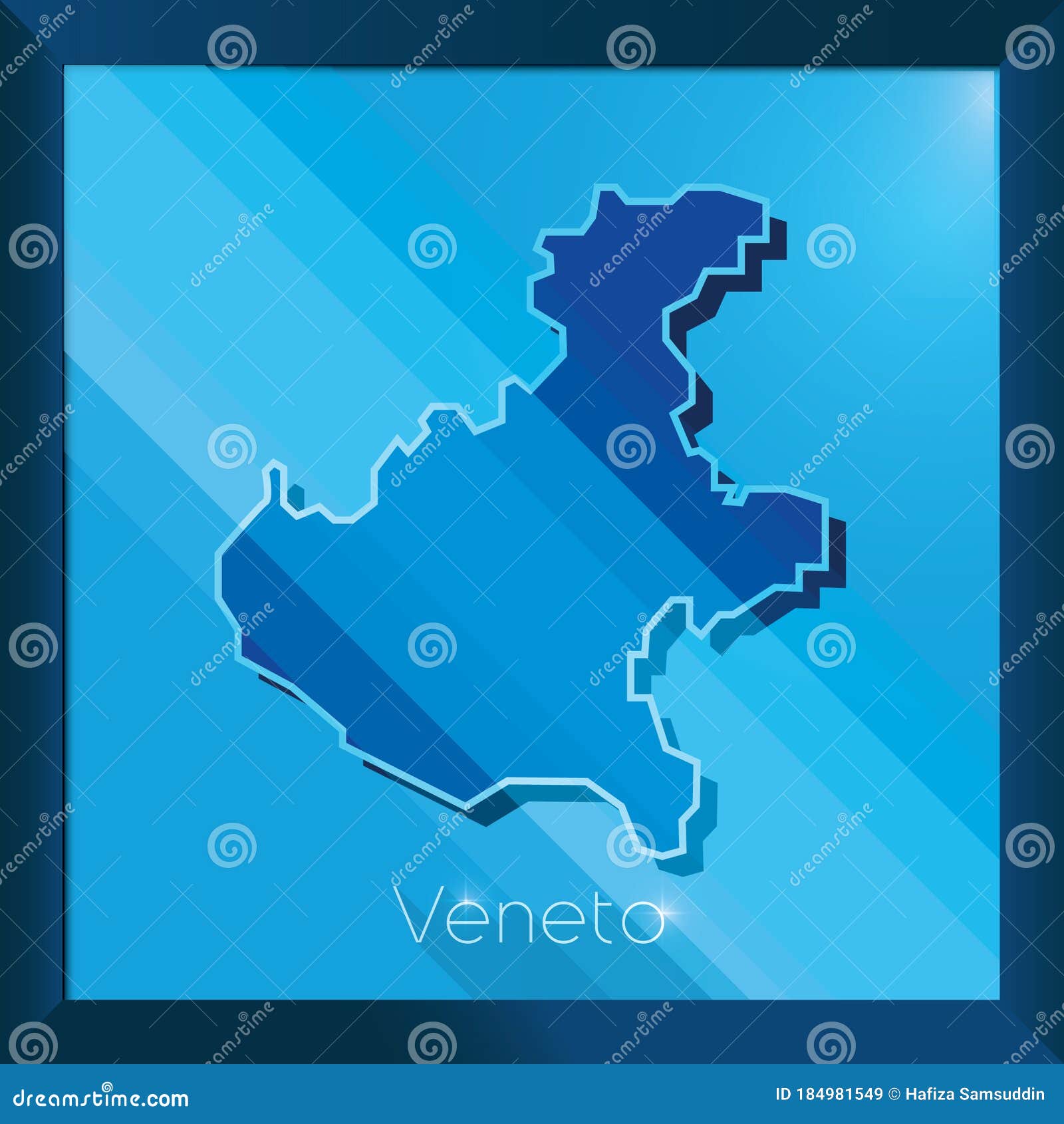 Veneto Map. Vector Illustration Decorative Design Stock Illustration ...