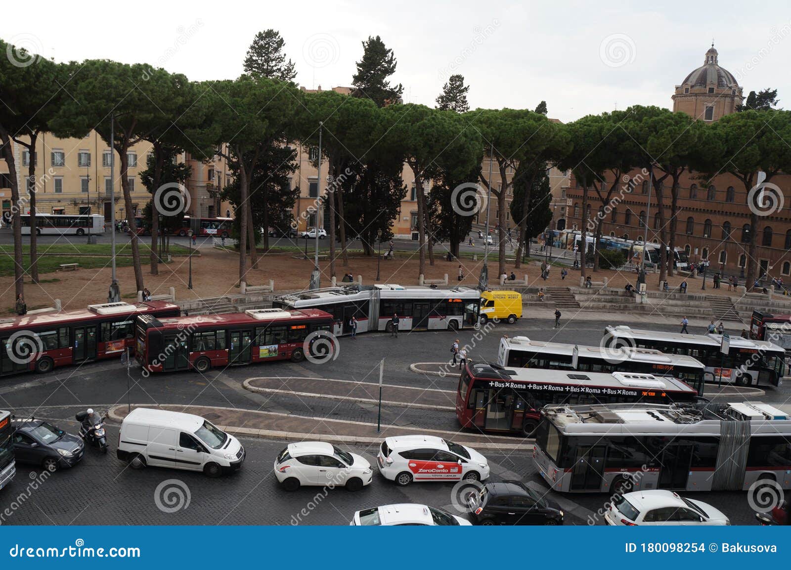 Venezia Square in Rome, Italy Seen from the Hill Editorial Stock Image ...