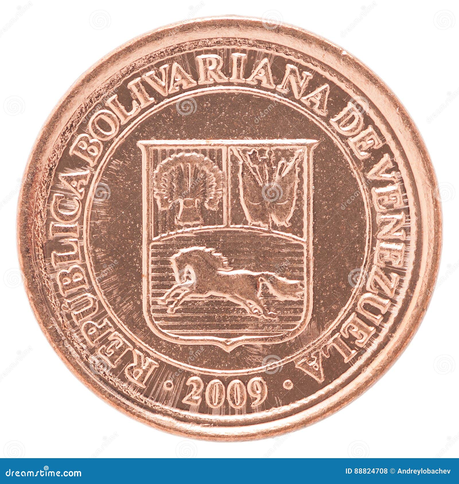 Venezuela centimos coin stock photo. Image of single - 88824708