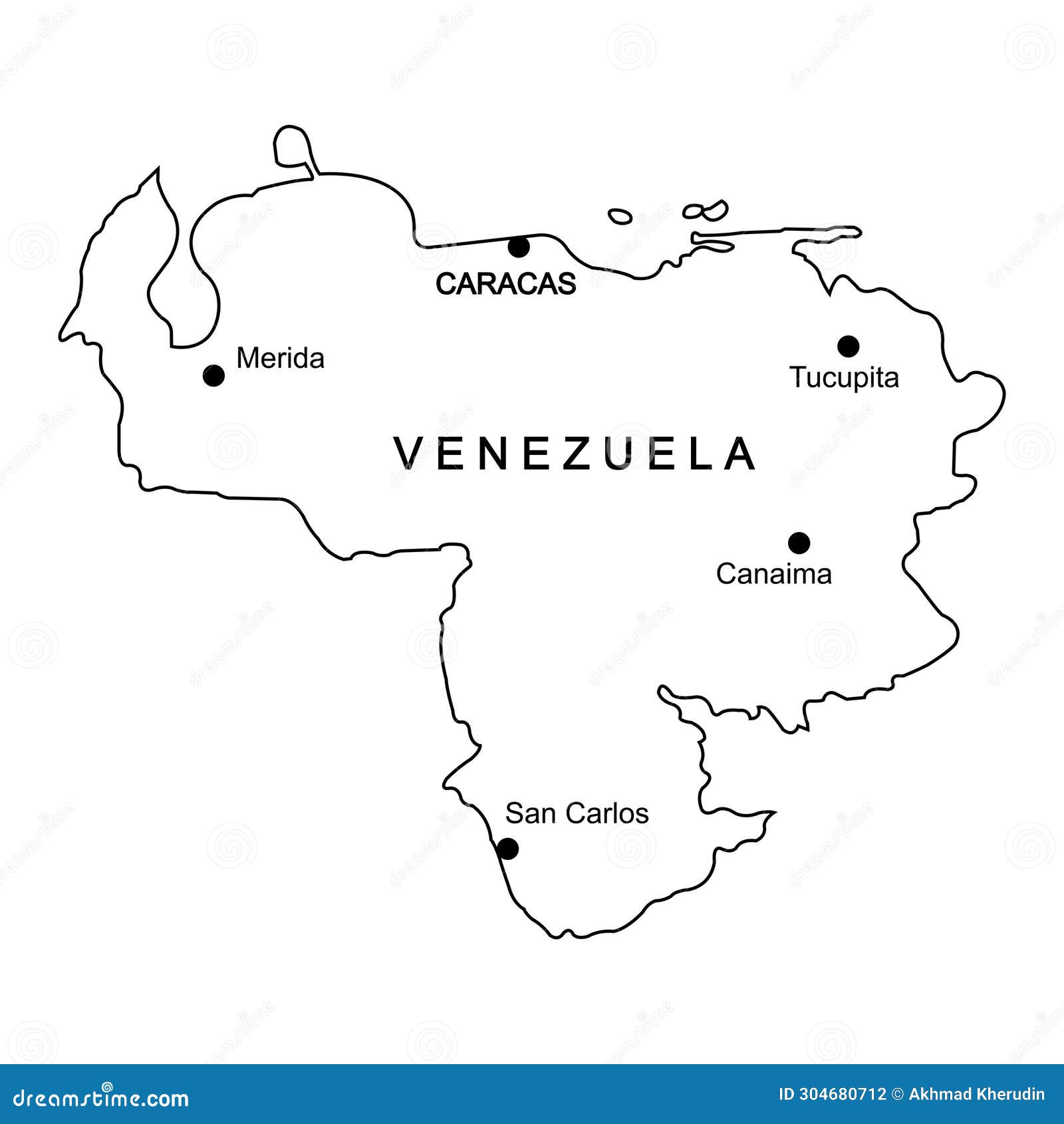 Venezuela country map stock illustration. Illustration of national ...