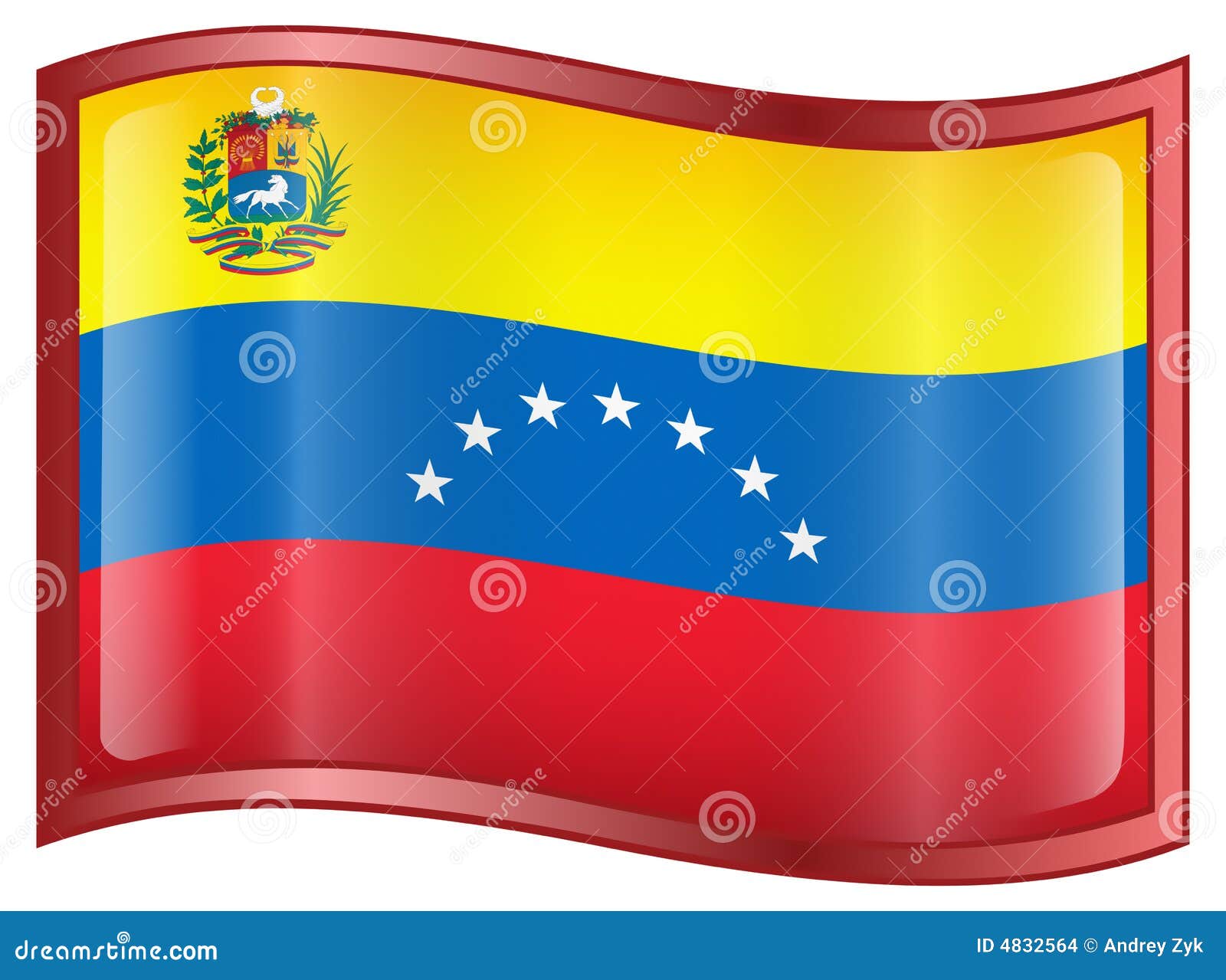 Venezuela Flag icon stock vector. Illustration of queen - 4832564