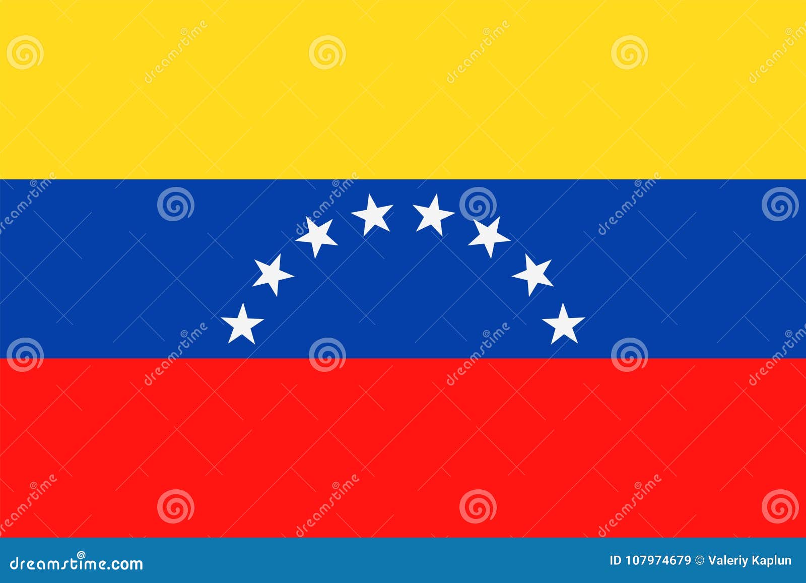 Venezuela Flag Vector Flat Icon Stock Illustration - Illustration of ...