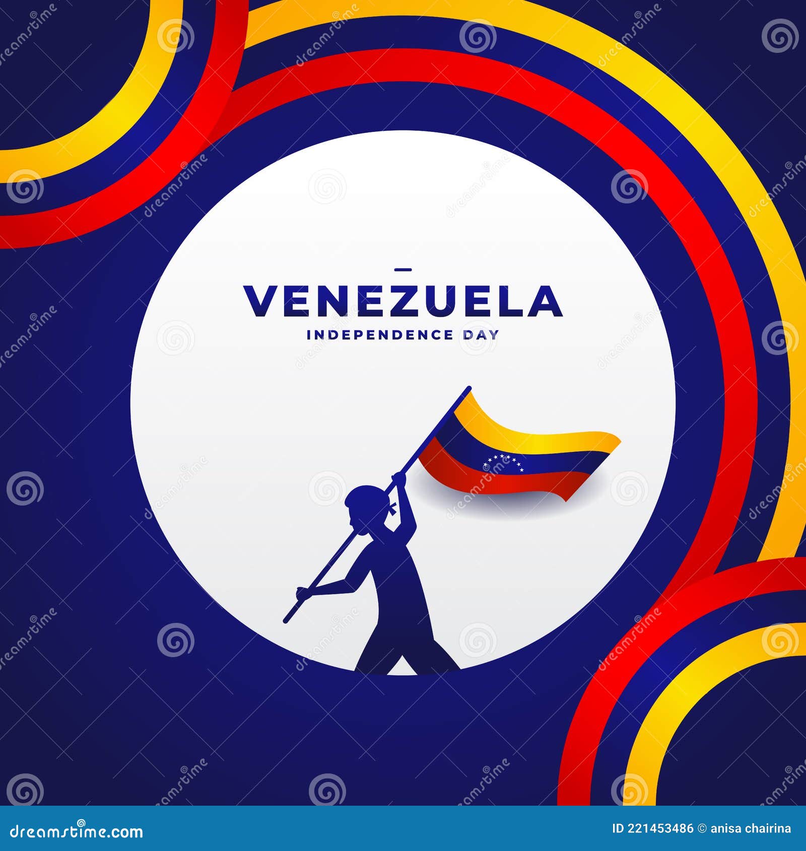 Venezuela Independence Day Background Design Stock Vector ...
