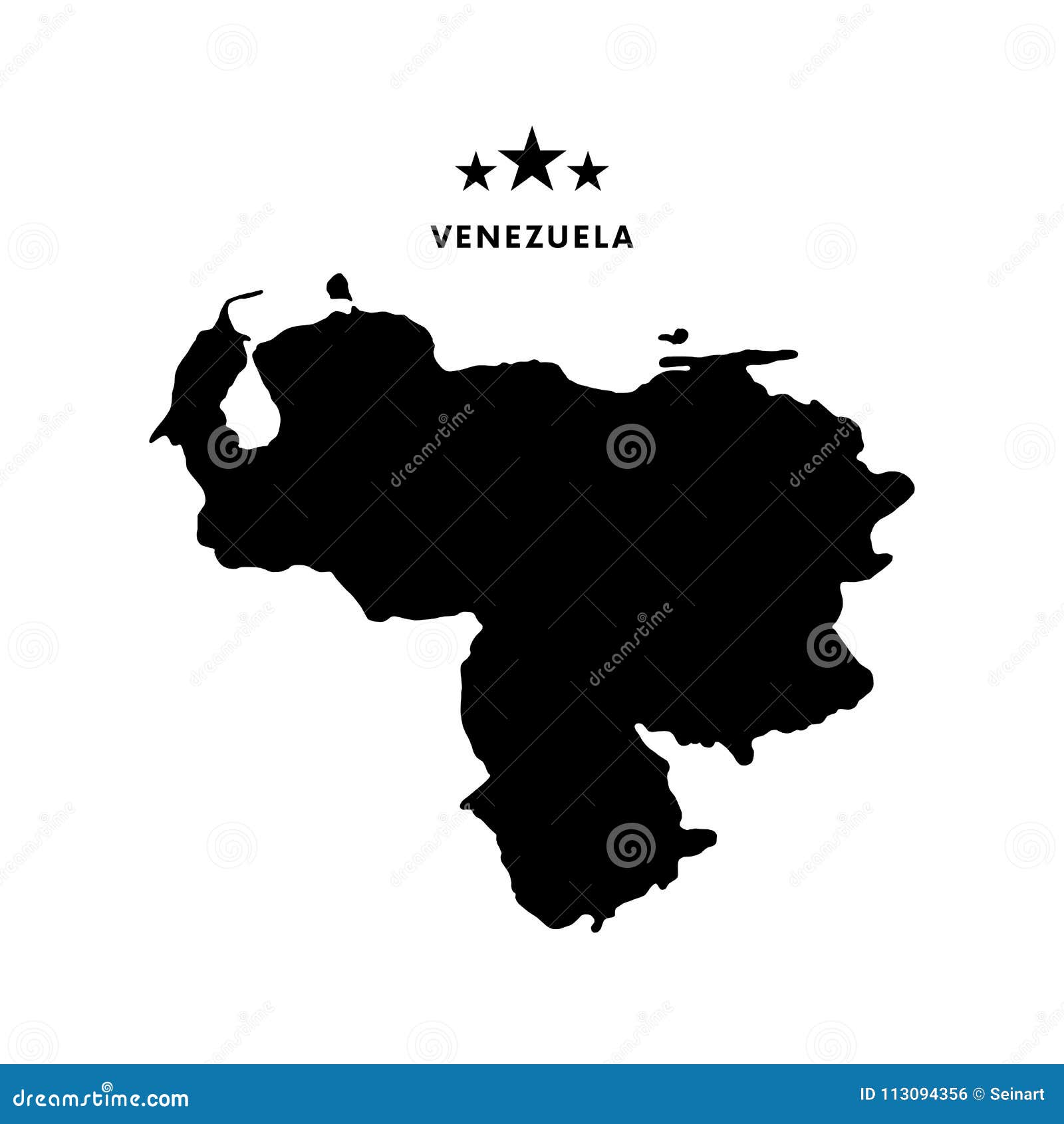 Venezuela Map. Vector Illustration. Stock Illustration - Illustration ...