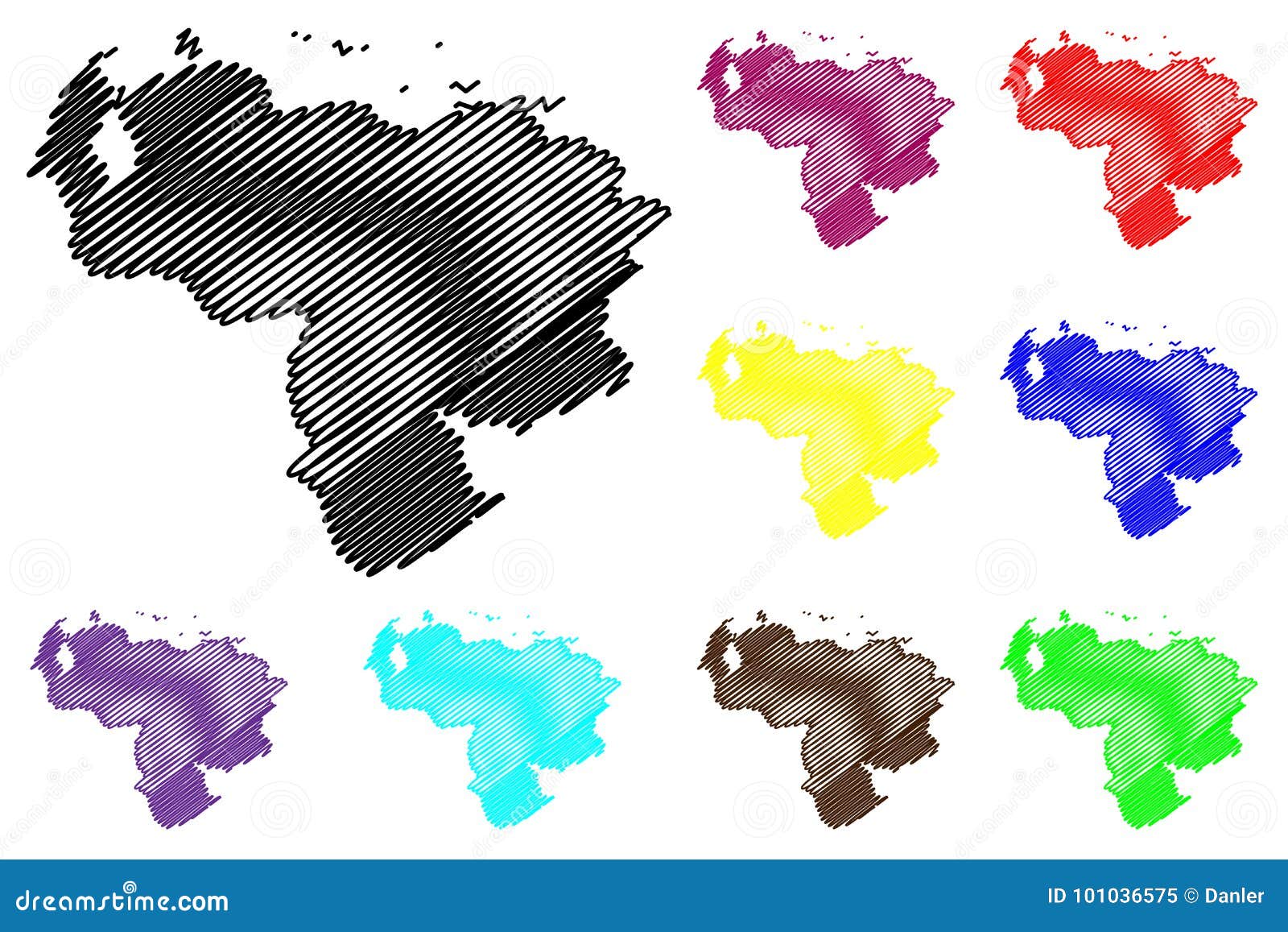 Vector Map Of The Orinoco River Drainage Basin | CartoonDealer.com ...