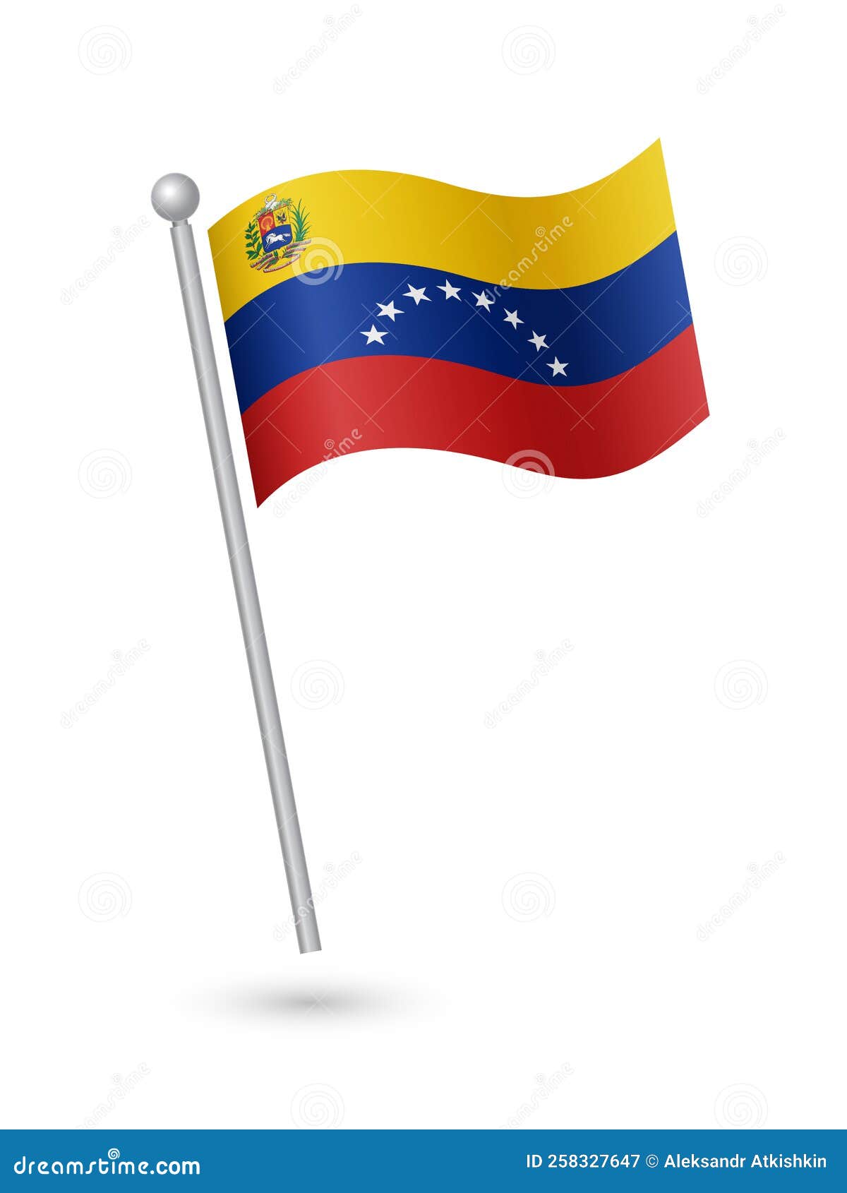 Venezuela national flag stock vector. Illustration of flag - 258327647