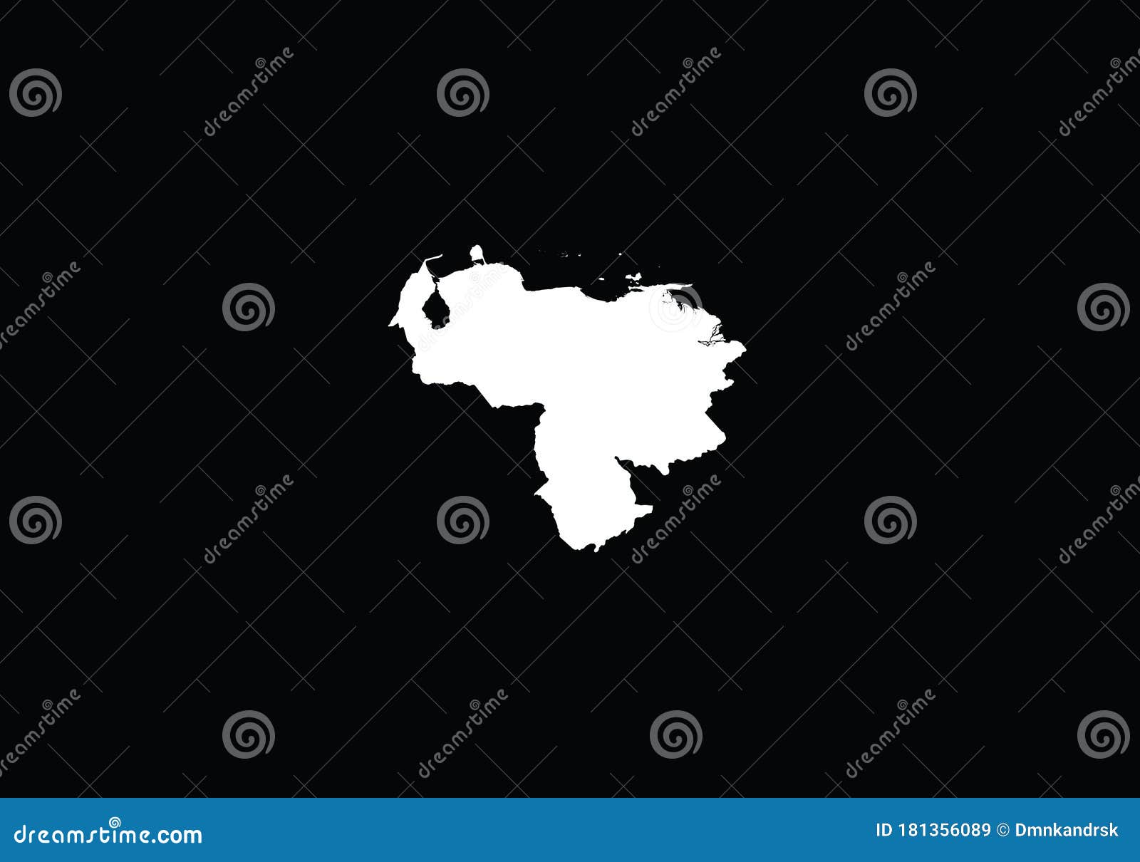 Venezuela Outline Map Country Shape Stock Vector - Illustration of ...