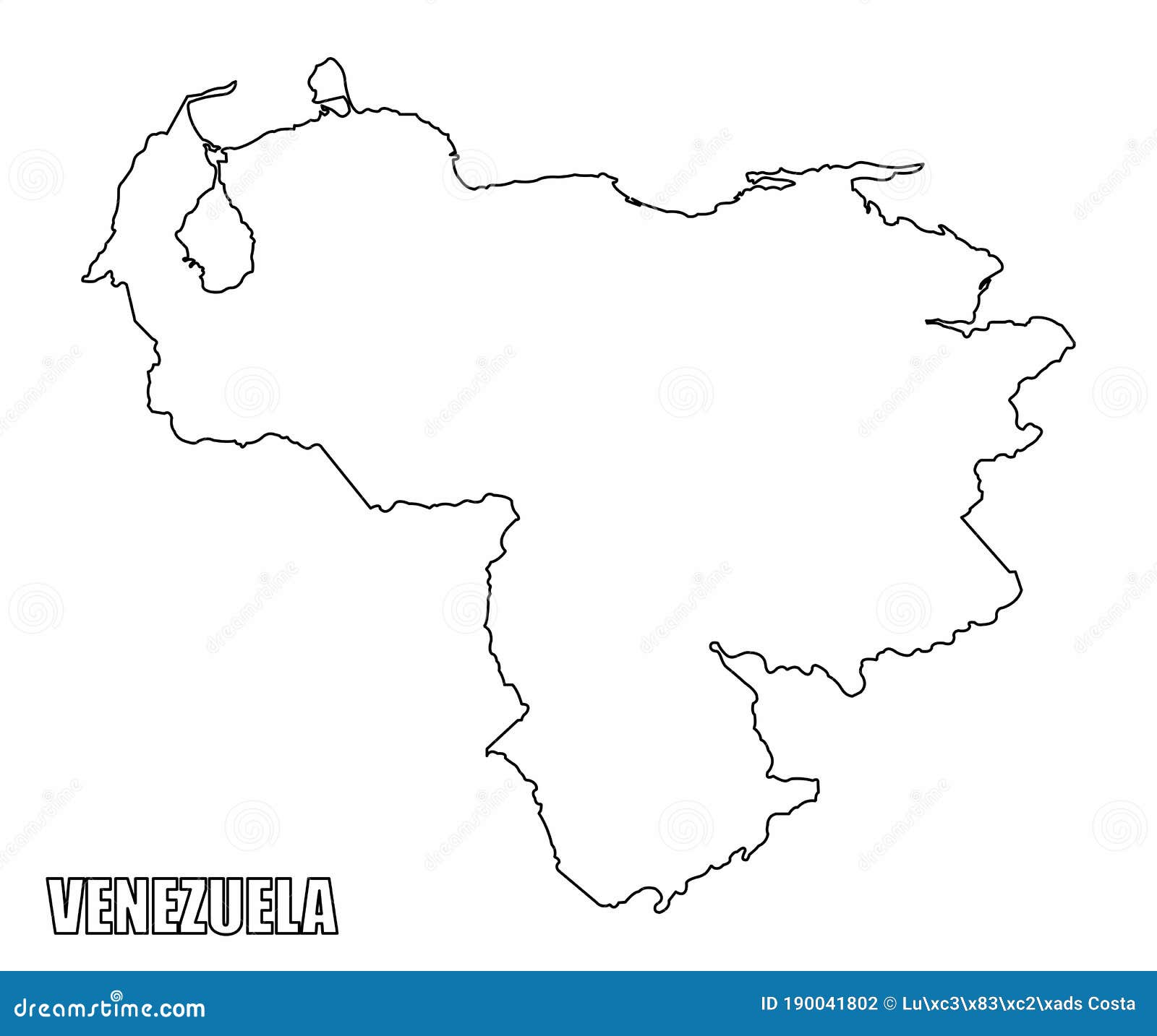 Venezuela - Outline Map Vector Illustration | CartoonDealer.com #124114168