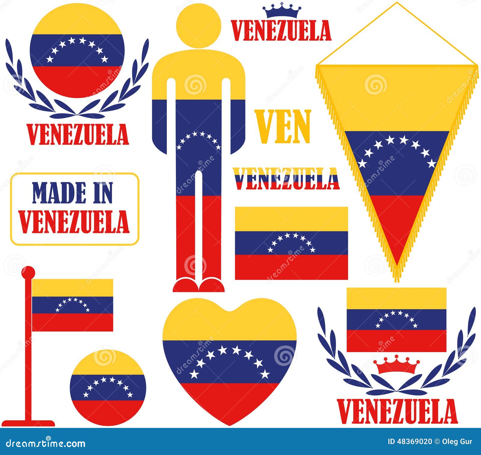Venezuela stock vector. Illustration of abstract, vector - 48369020